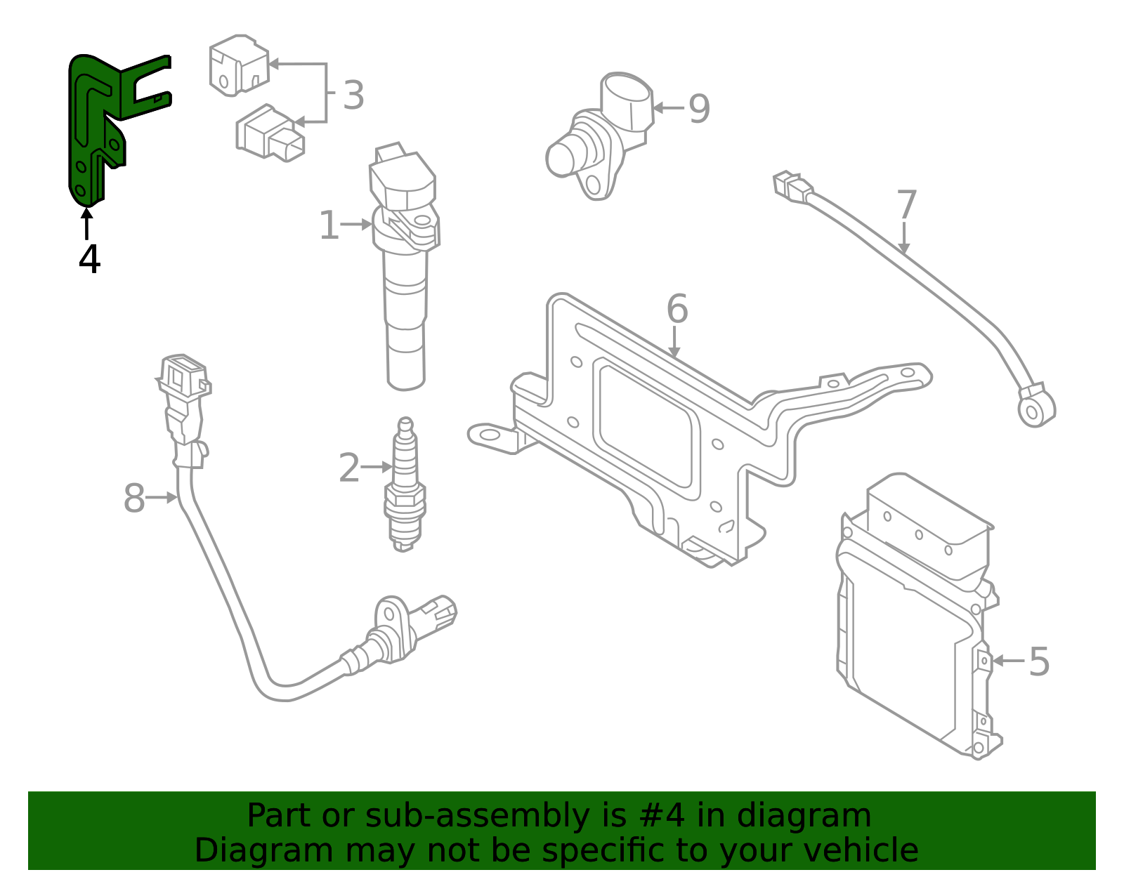 39211-2B040 - Condenser Bracket 2012-2017 Kia Rio | Kia.Parts Store