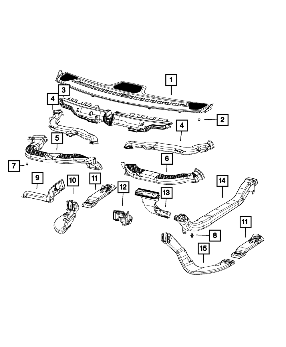 2017-2021 Jeep Compass Defroster Grille 5UT44DX9AA | Mopar eStore
