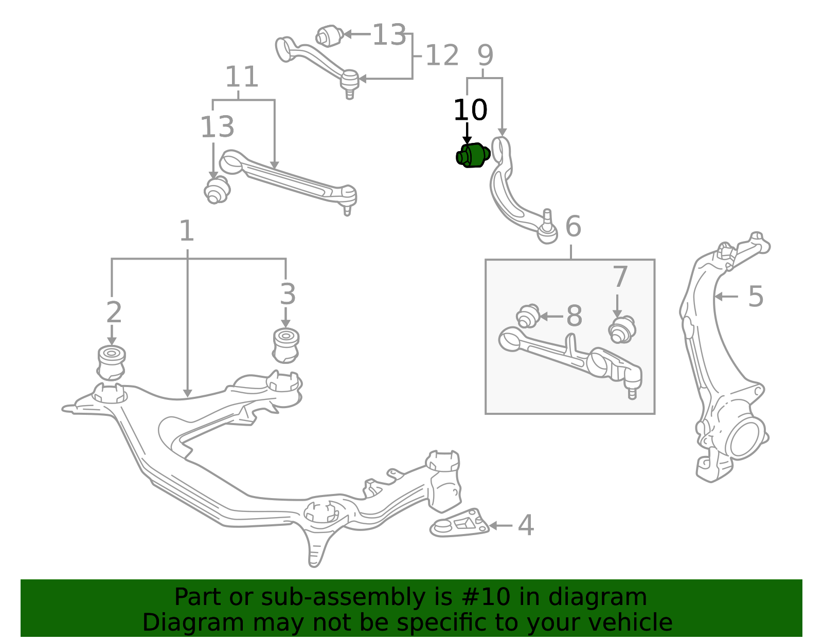 1998-2005 Volkswagen Passat Rear Lower Control Arm Bushing 4D0-407-183 ...