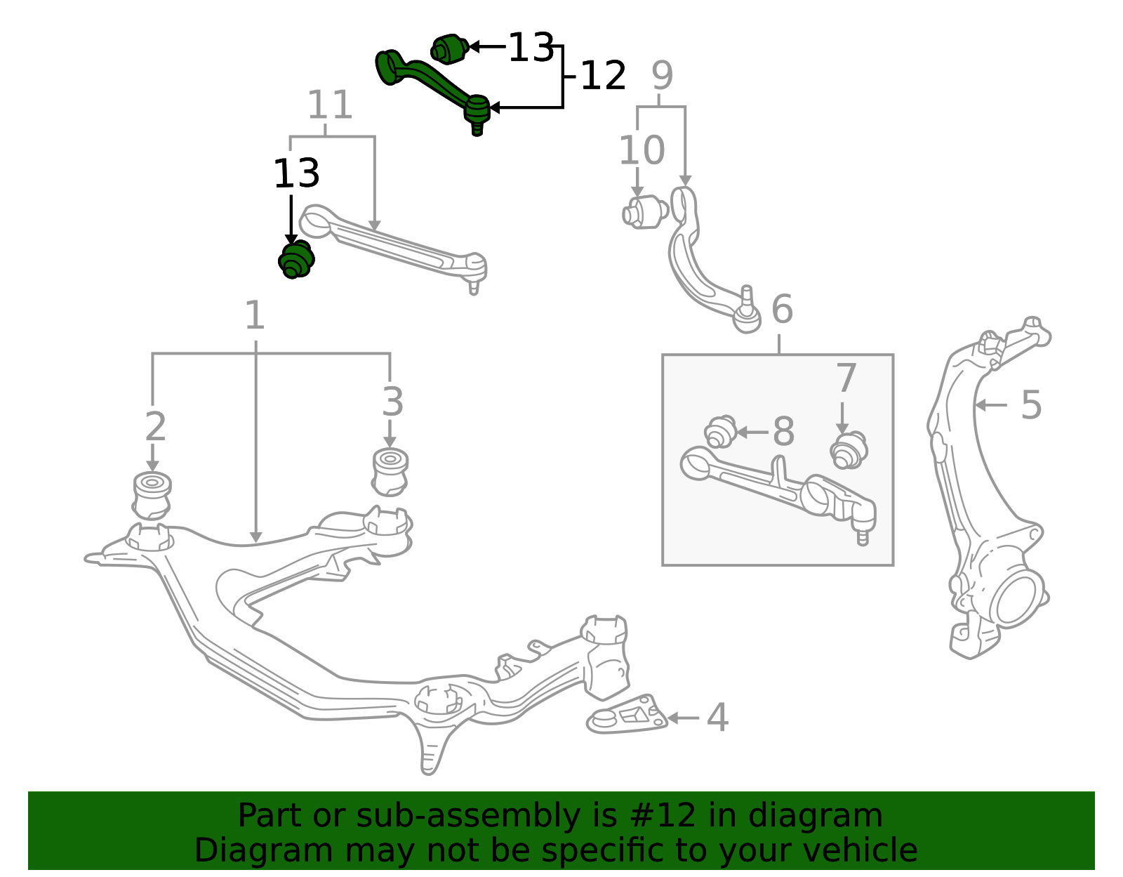 1999-2005 Volkswagen Passat Rear Upper Control Arm 8E0-407-509-A | VW ...