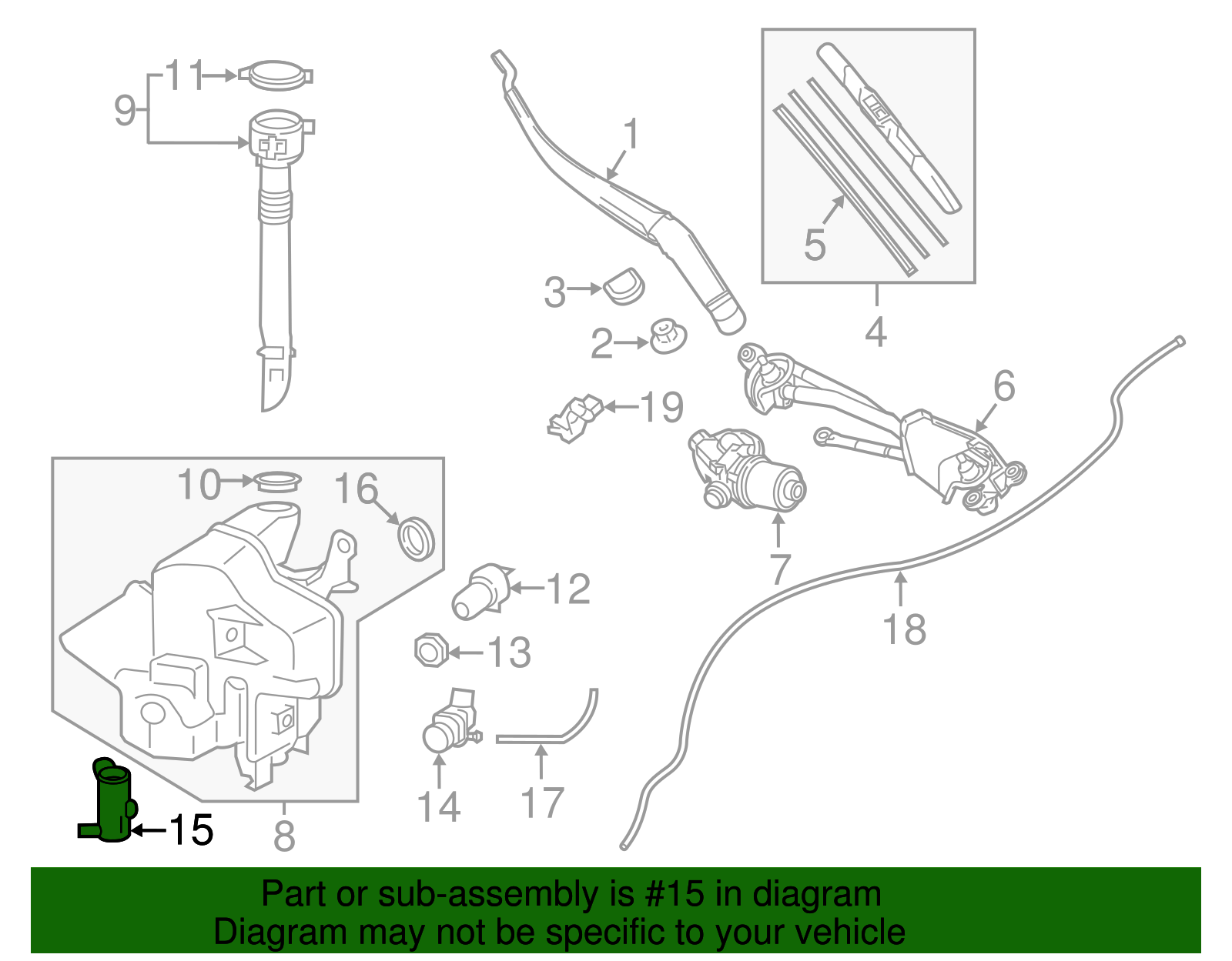 2010-2025 Lexus Washer Pump 85280-47010 | OEM Parts Online