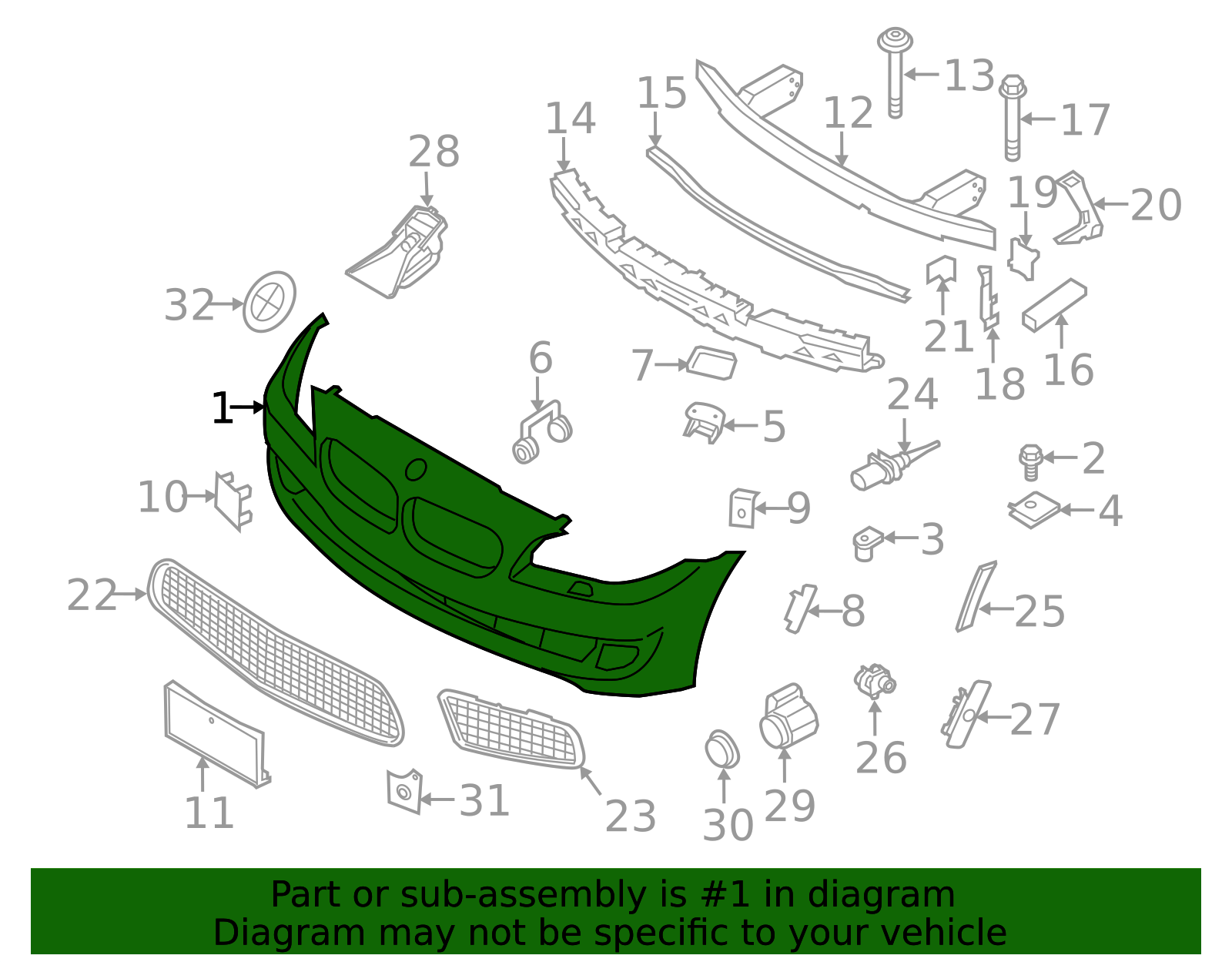 51118050638 - 2013-2016 BMW M5 Bumper Cover (51-11-8-050-638) | BMW of ...