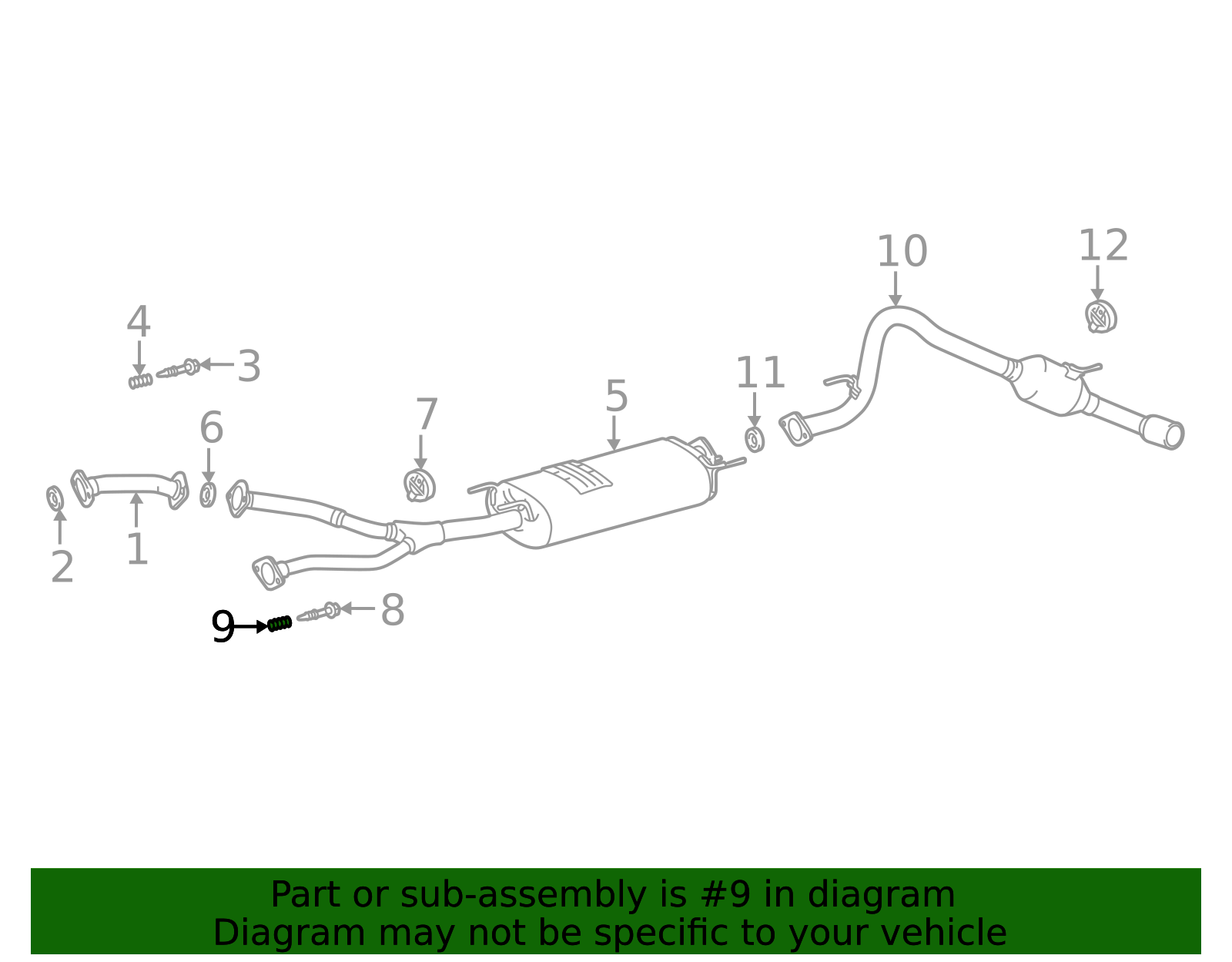 2000-2025 Toyota Exhaust Manifold Spring 90501-A0005 | Toyota Parts Center