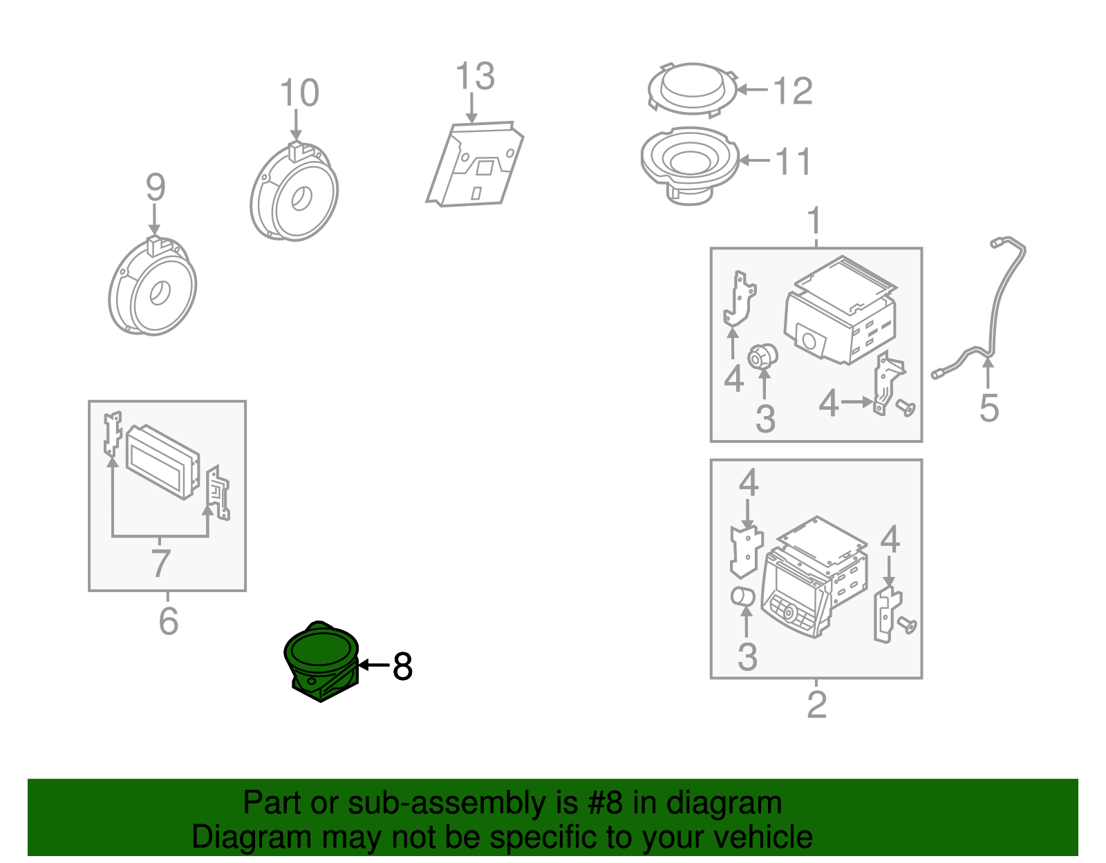Hyundai - 96320-3S300 - Inst Panel Speaker - 2011-2014 Hyundai Sonata ...