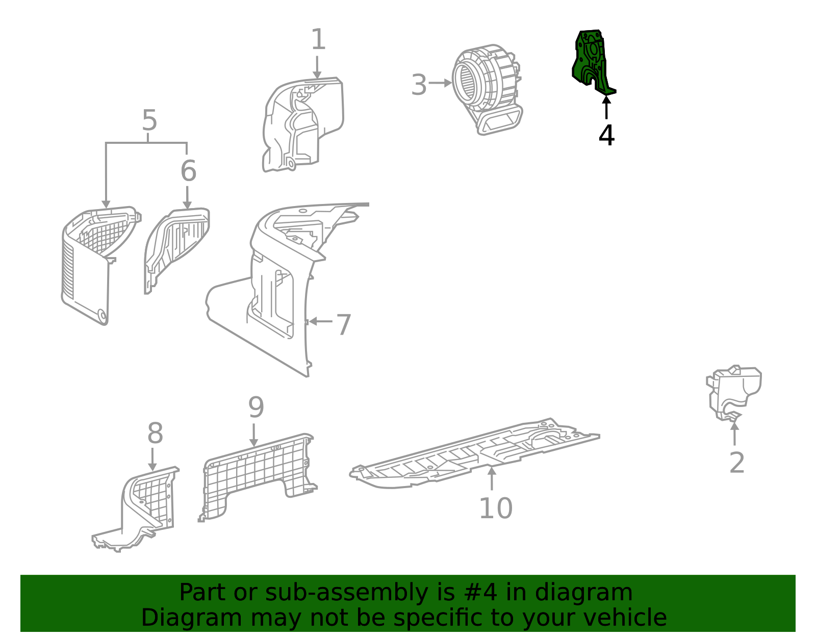 2019-2025 Toyota Blower Assembly Bracket G923B-0R010 | MotorMotor