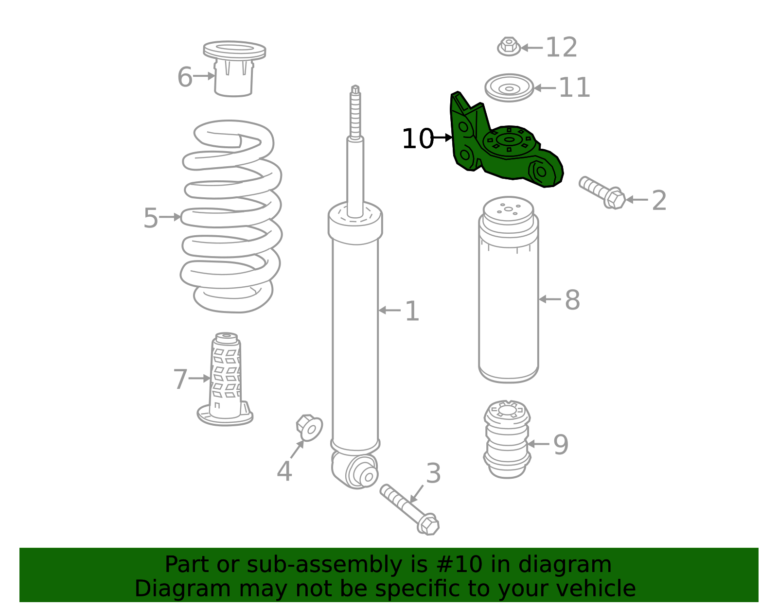 2018-2025 GM Rear Shock Absorber Mount 84557943 GM | GMPartsDirect.com