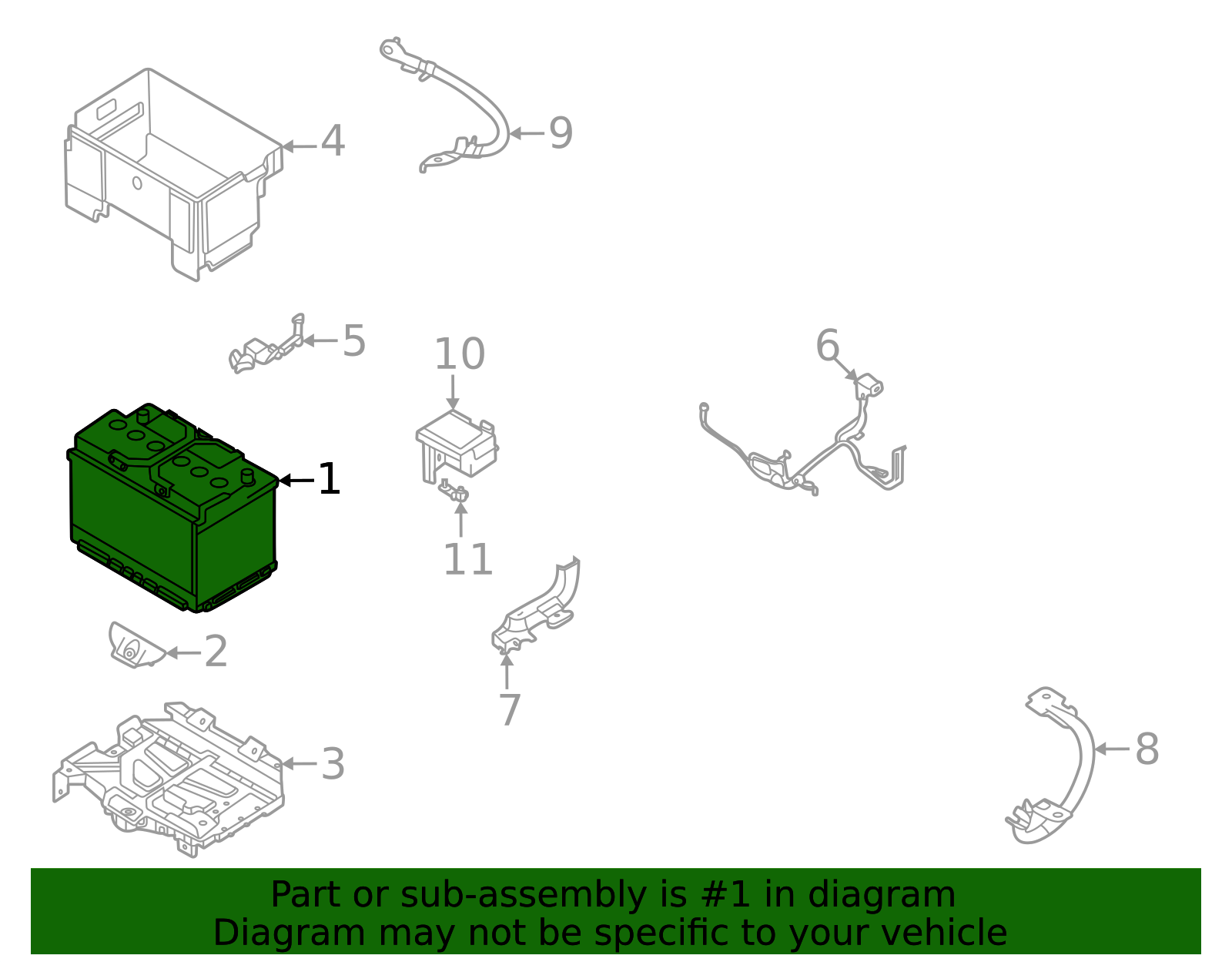 2014-2025 Kia Vehicle Battery 37110-F2720 | OEM Parts Online