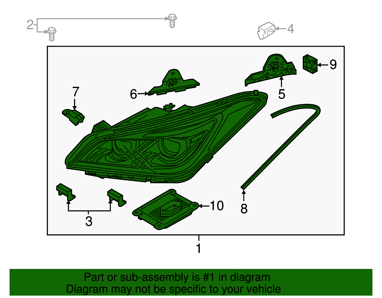 Hyundai - 92102-B1550 - Composite Assembly - 2017-2020 Genesis G80 ...