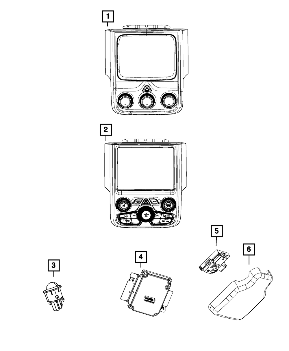 68366552AA - A/C And Heater Module 2018-2024 Ram | The Official Mopar ...