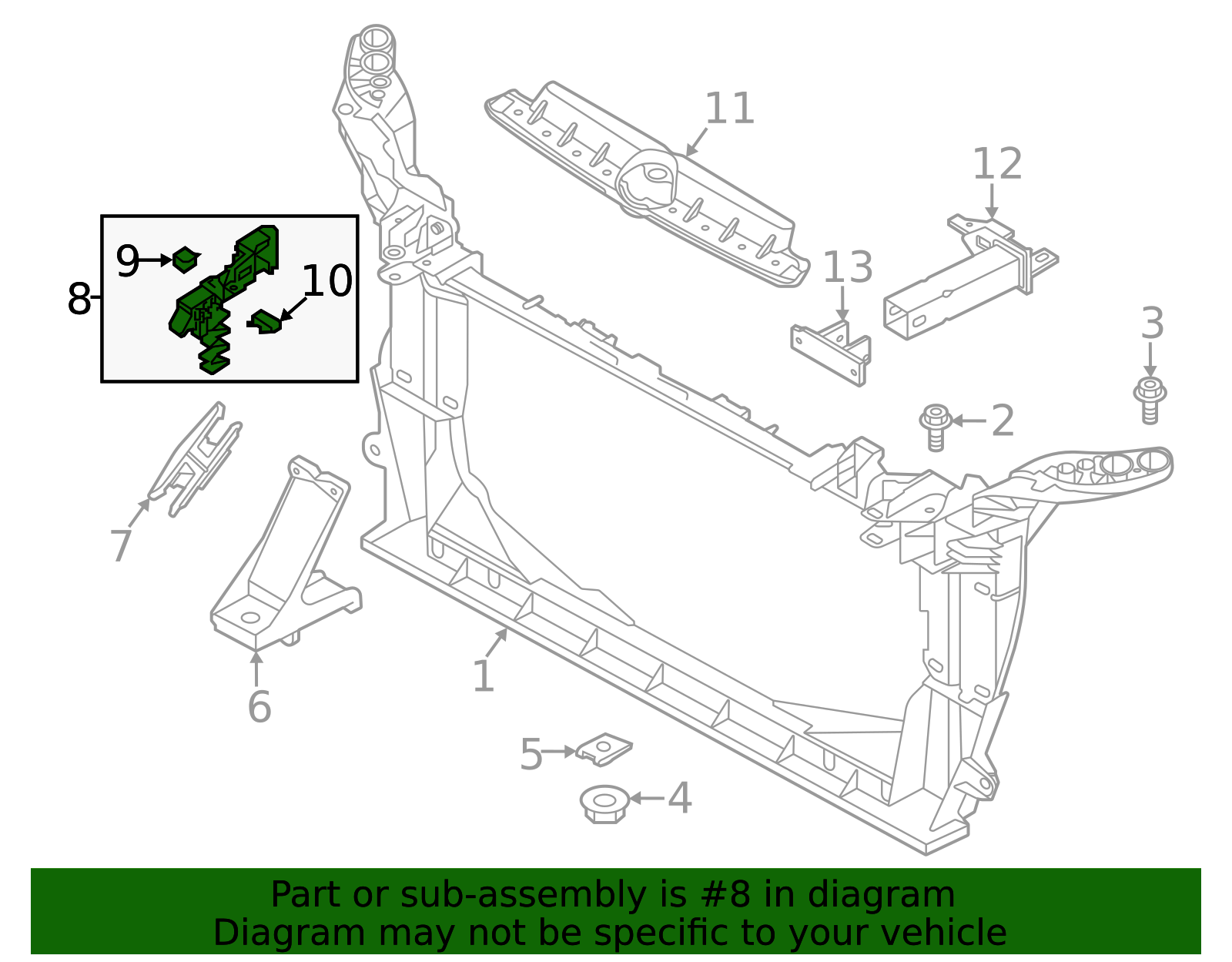 4K0-805-608-A - High-Quality Headlight Bracket for 2021-2025 Audi ...