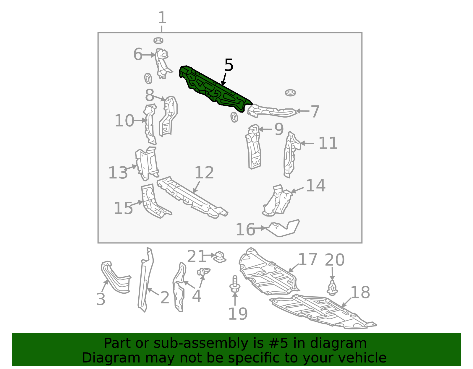 2004-2008 Toyota Solara Upper Tie Bar 53216-06070 | MotorMotor
