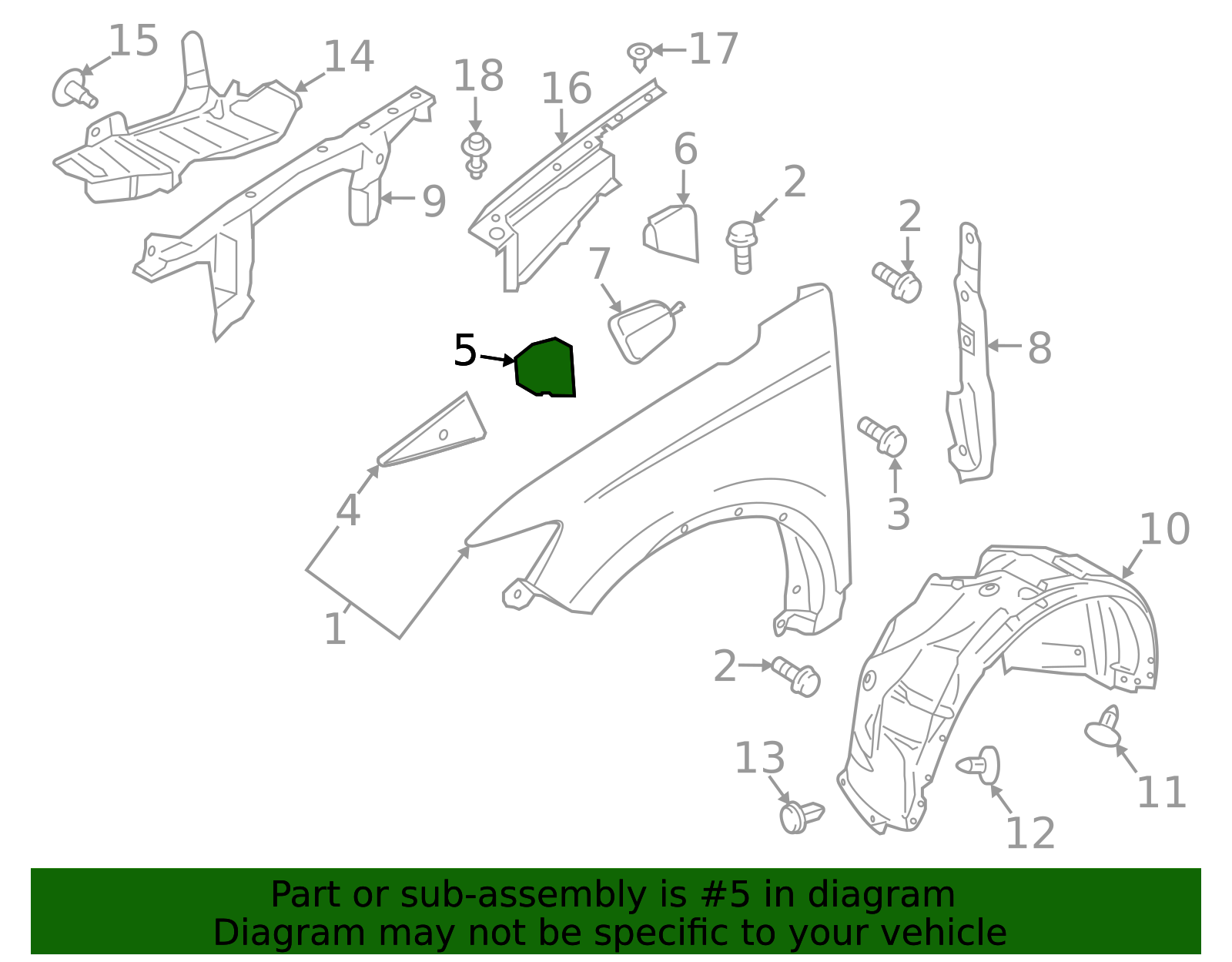 Fender Insulator | FA1Z-16072-A | Walls' Ford Parts