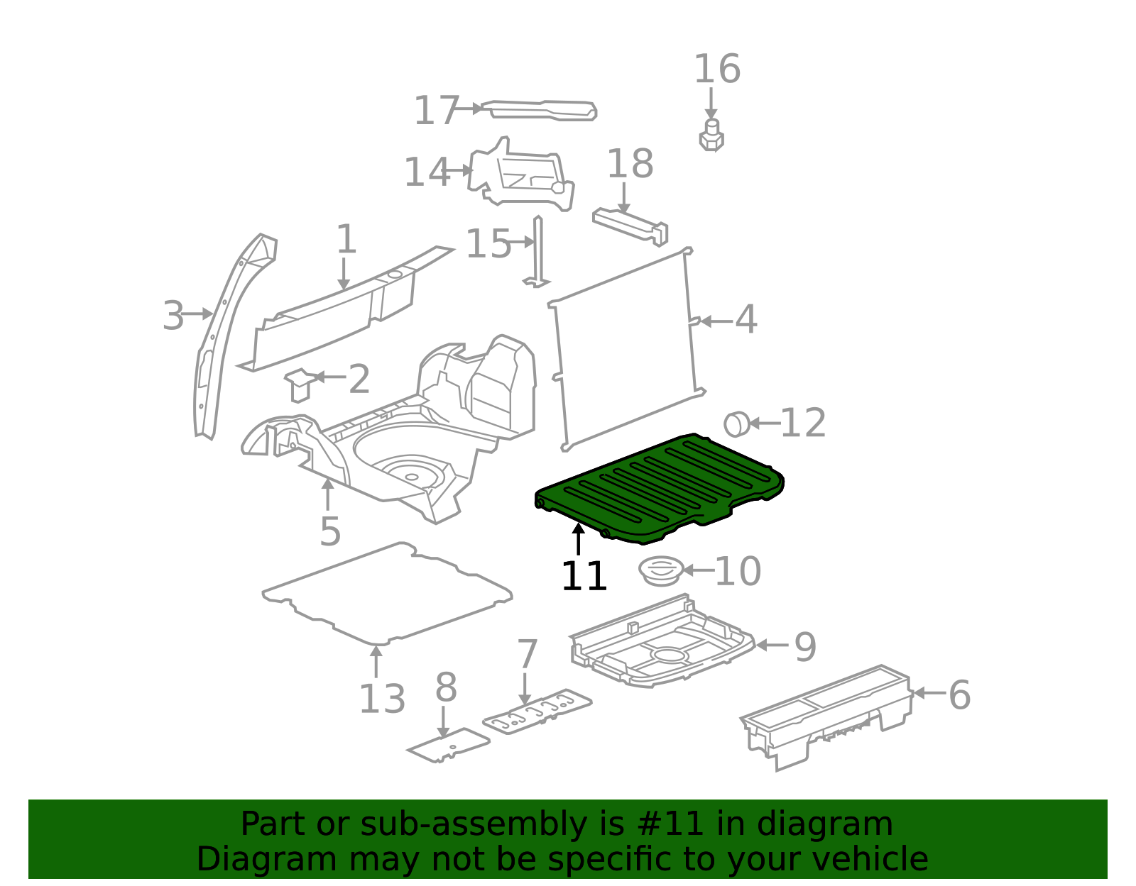 2006-2010 Chevrolet HHR Spare Tire Panel 20879843 | Capital Chevy Parts