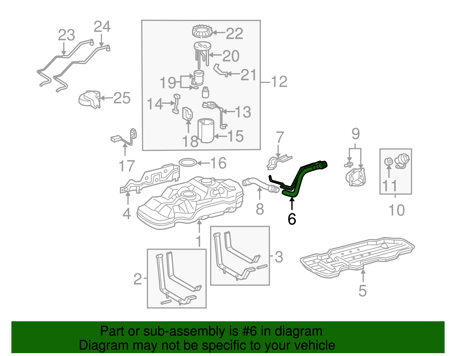 2013-2014 Toyota Tacoma Fuel Tank Filler Neck 77201-04160 | Toyota ...