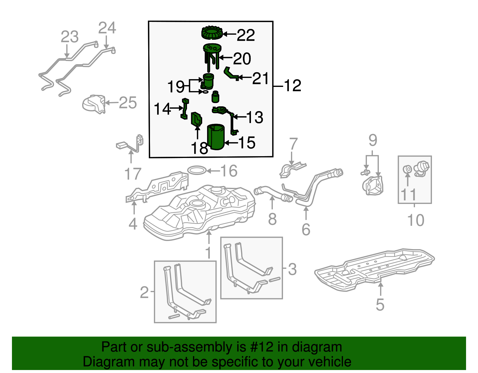 2005-2016 Toyota Tacoma Fuel Pump Assembly 77020-04071 | Toyota Parts ...