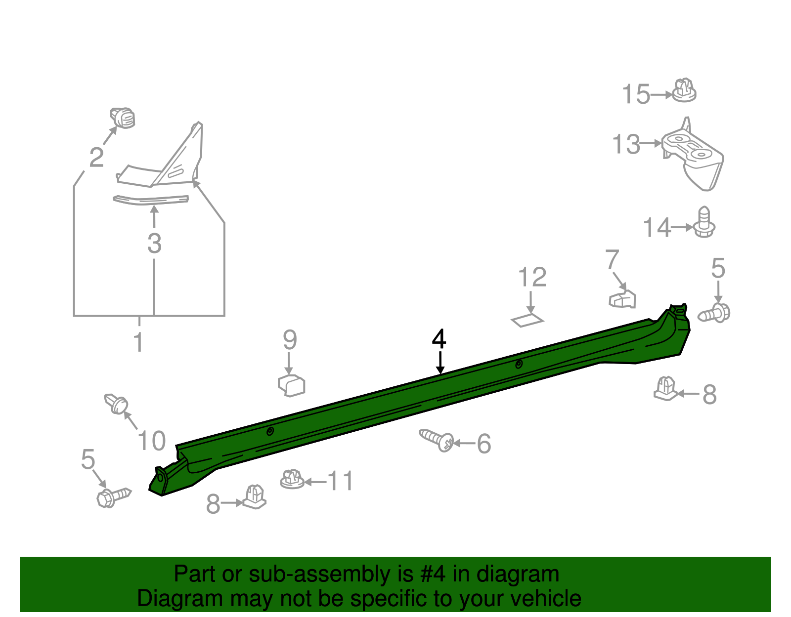 2018-2022 Toyota C-HR Rocker Molding 75851-F4010 | Toyota Parts Center