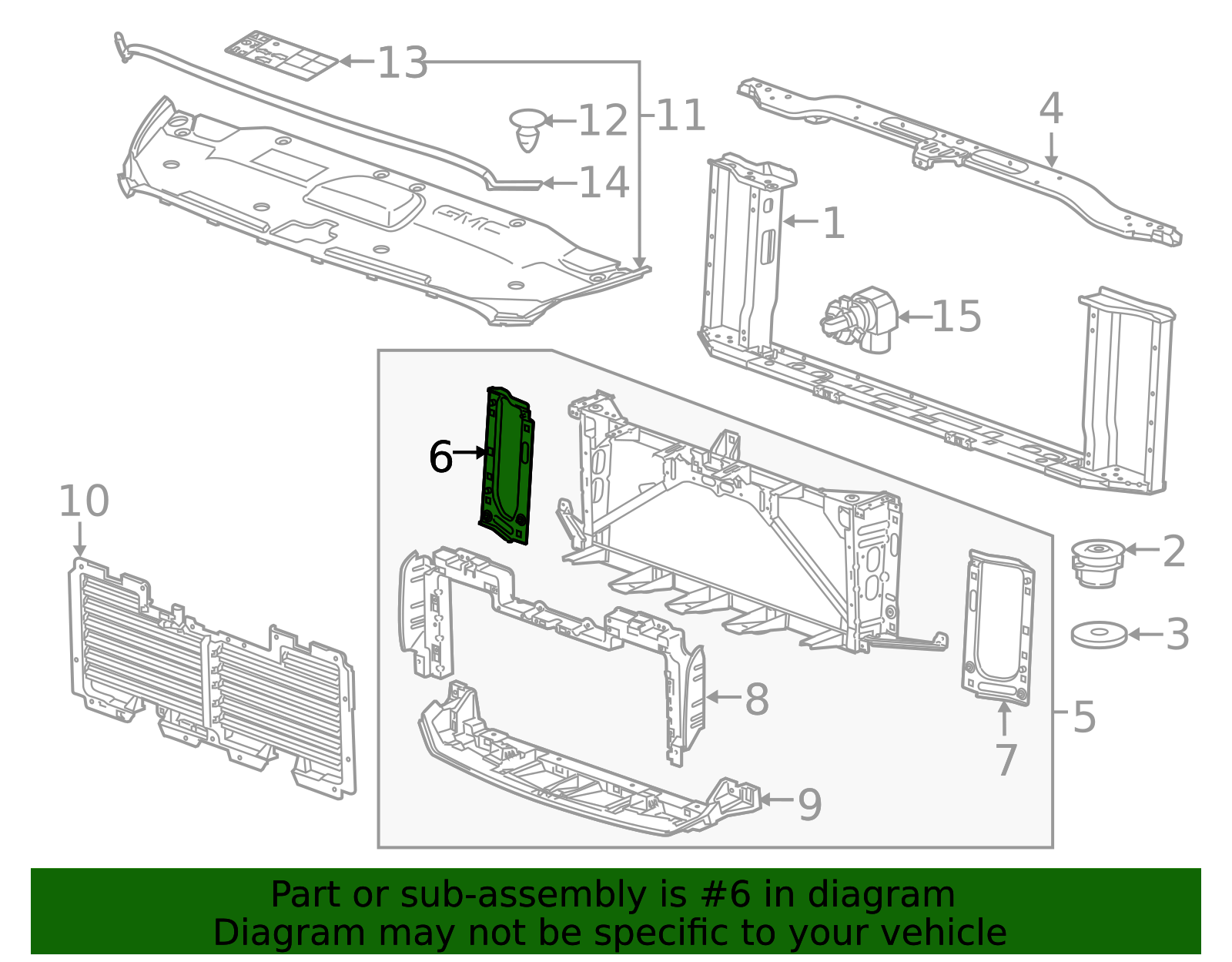 23158263 - High-Quality Passenger Side Head Lamp and Grille Mount Panel ...