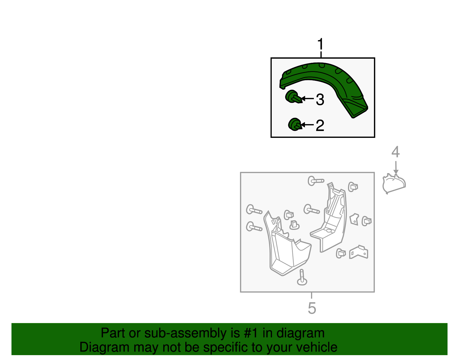 2010-2016 Land Rover LR4 Front Left Driver Wheel Flare Molding Primed ...