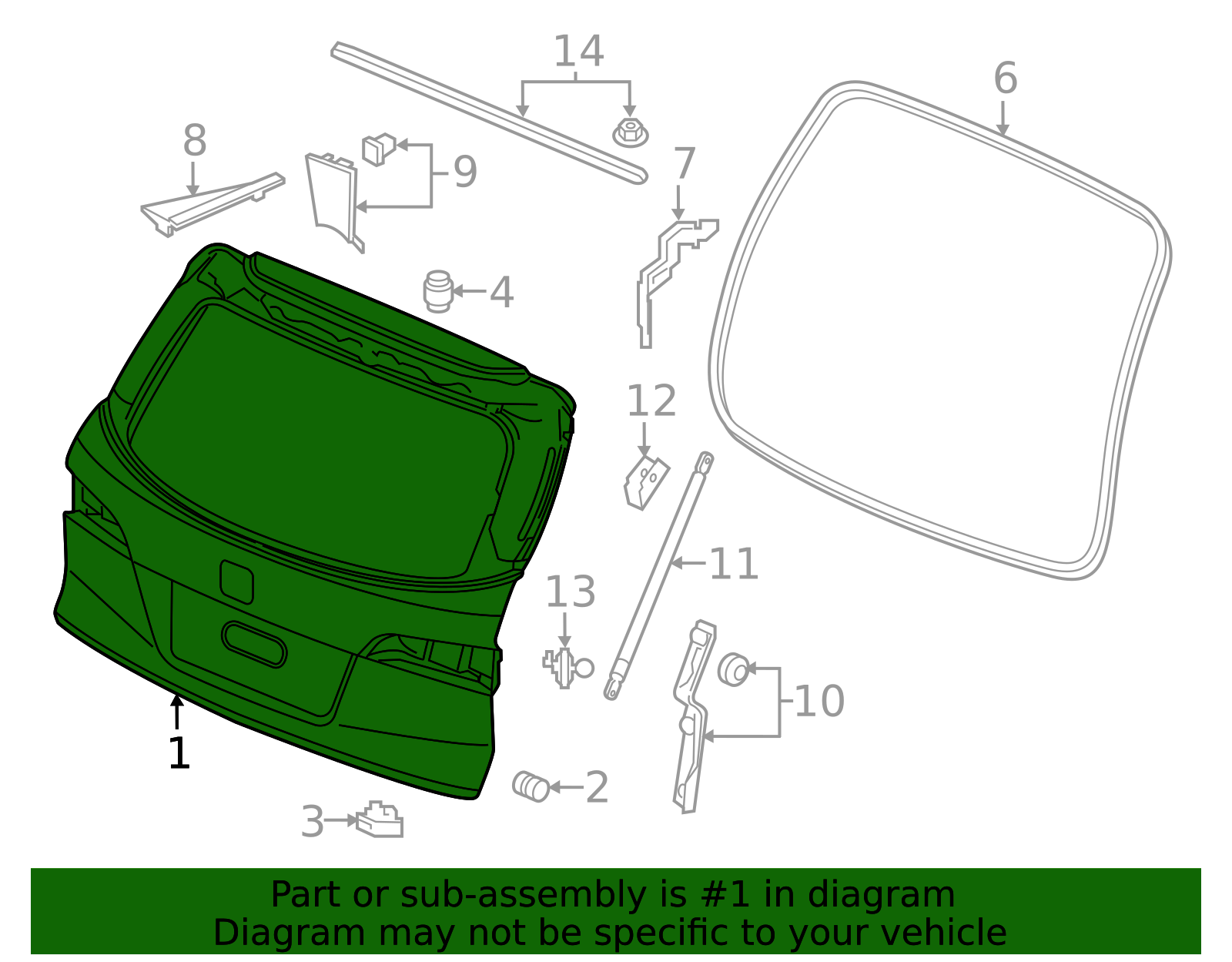 2016-2018 Honda Pilot Lift Gate 68100-TG7-A70ZZ | OEMAcuraPart