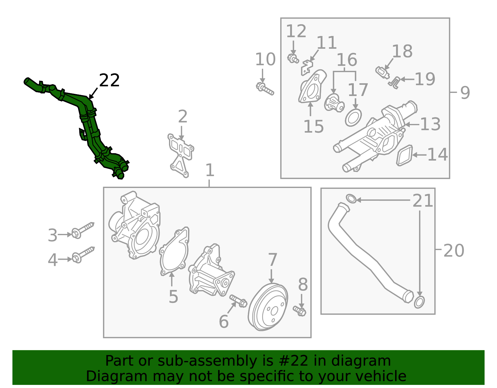 2017-2021 Hyundai Engine Coolant Hose 25470-2GGB0 | OEM Parts Online