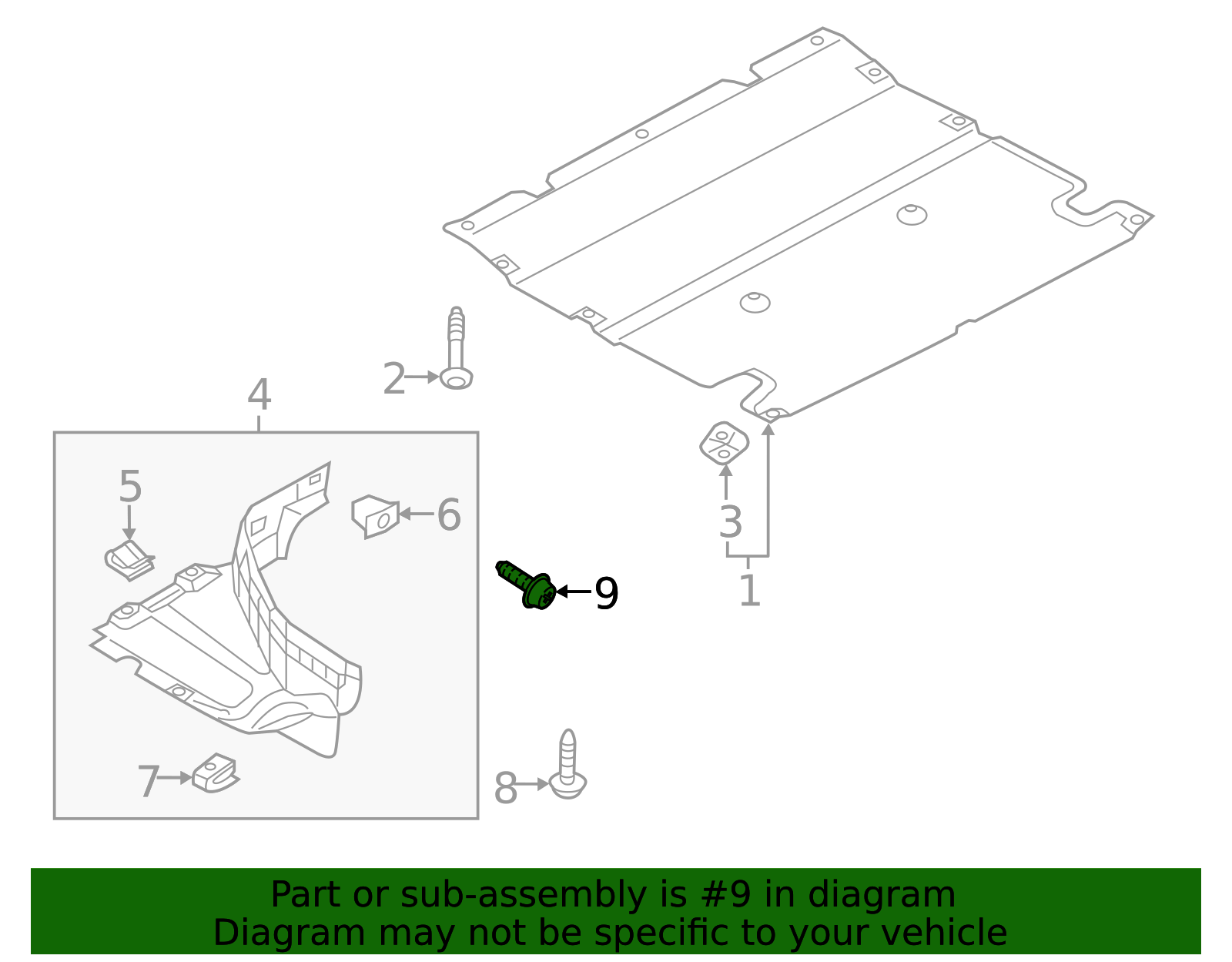 WHT-003-841 - Fender Liner Retainer Screw 2011-2025 Audi | Audi OEM ...