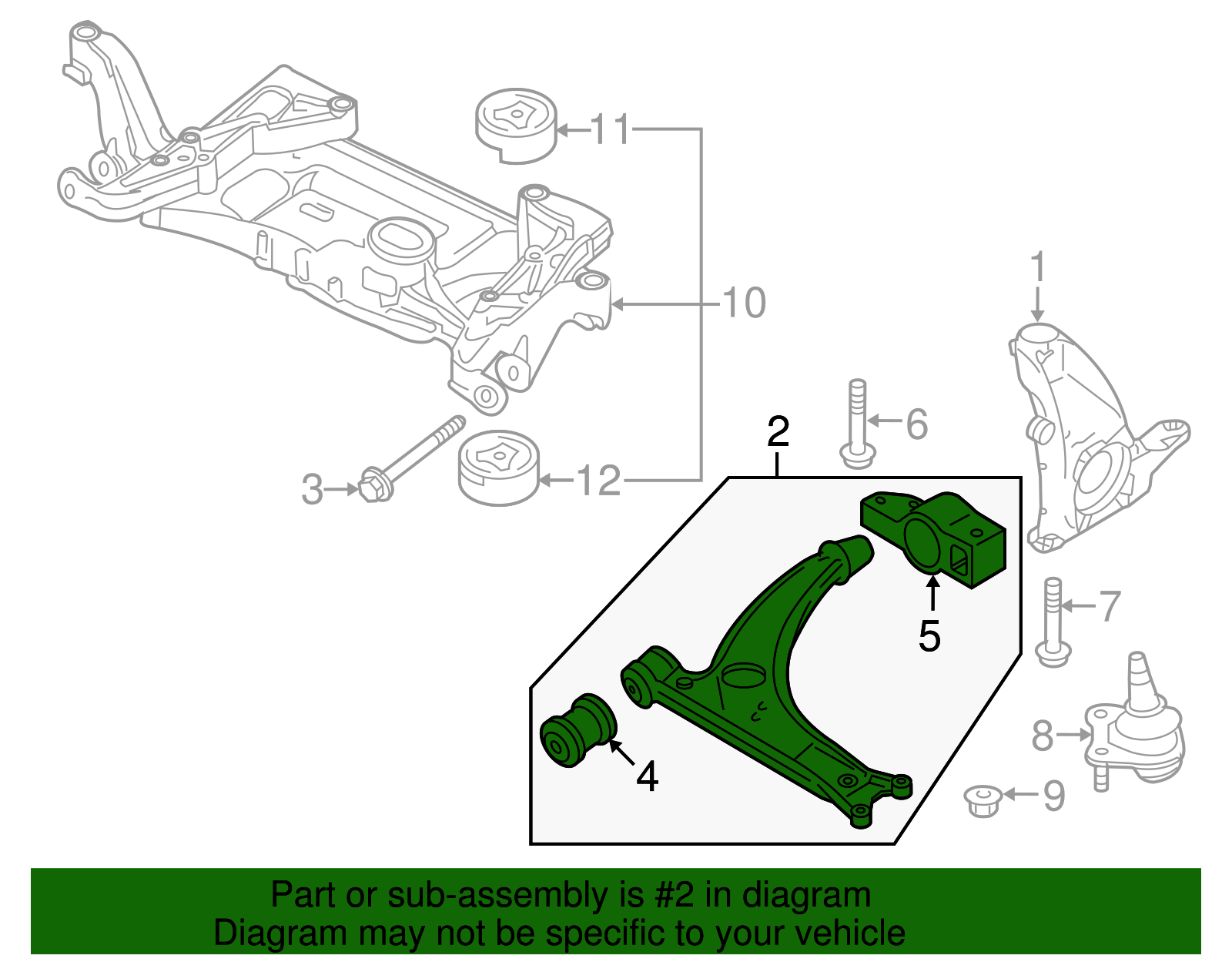 3C0-407-151-G - Lower Control Arm 2006-2017 Volkswagen | Wolfsburg ...