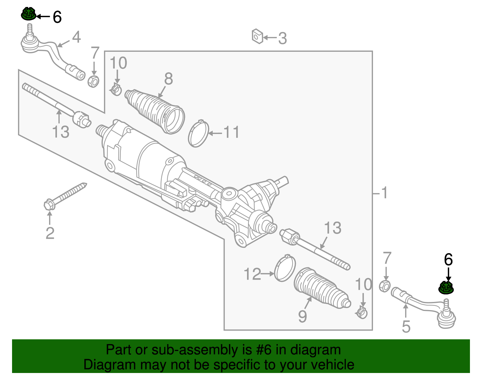 2012-2025 Audi Outer Tie Rod Lock Nut WHT-006-151 | OEM Parts Online