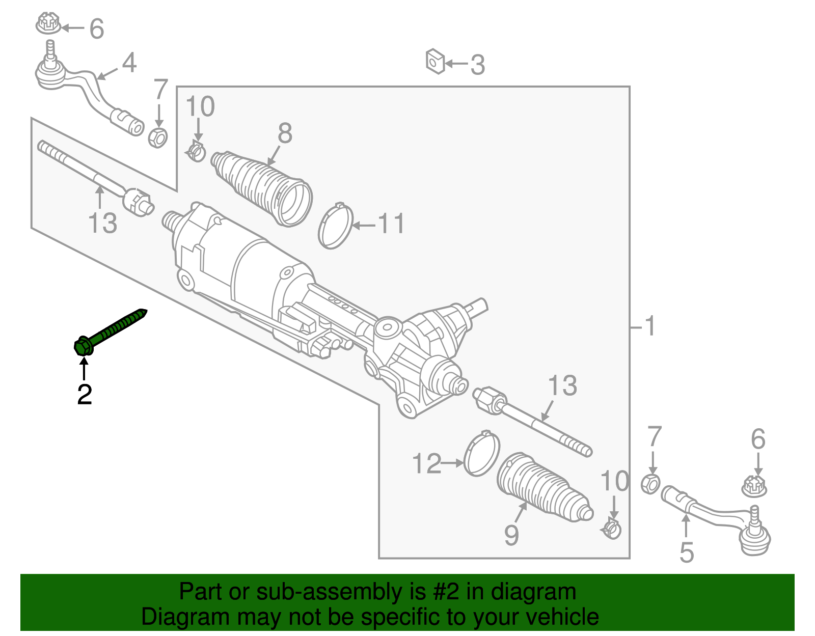 2012-2025 Audi Gear Assembly Mount Bolt WHT-005-514 | Audi USA Parts