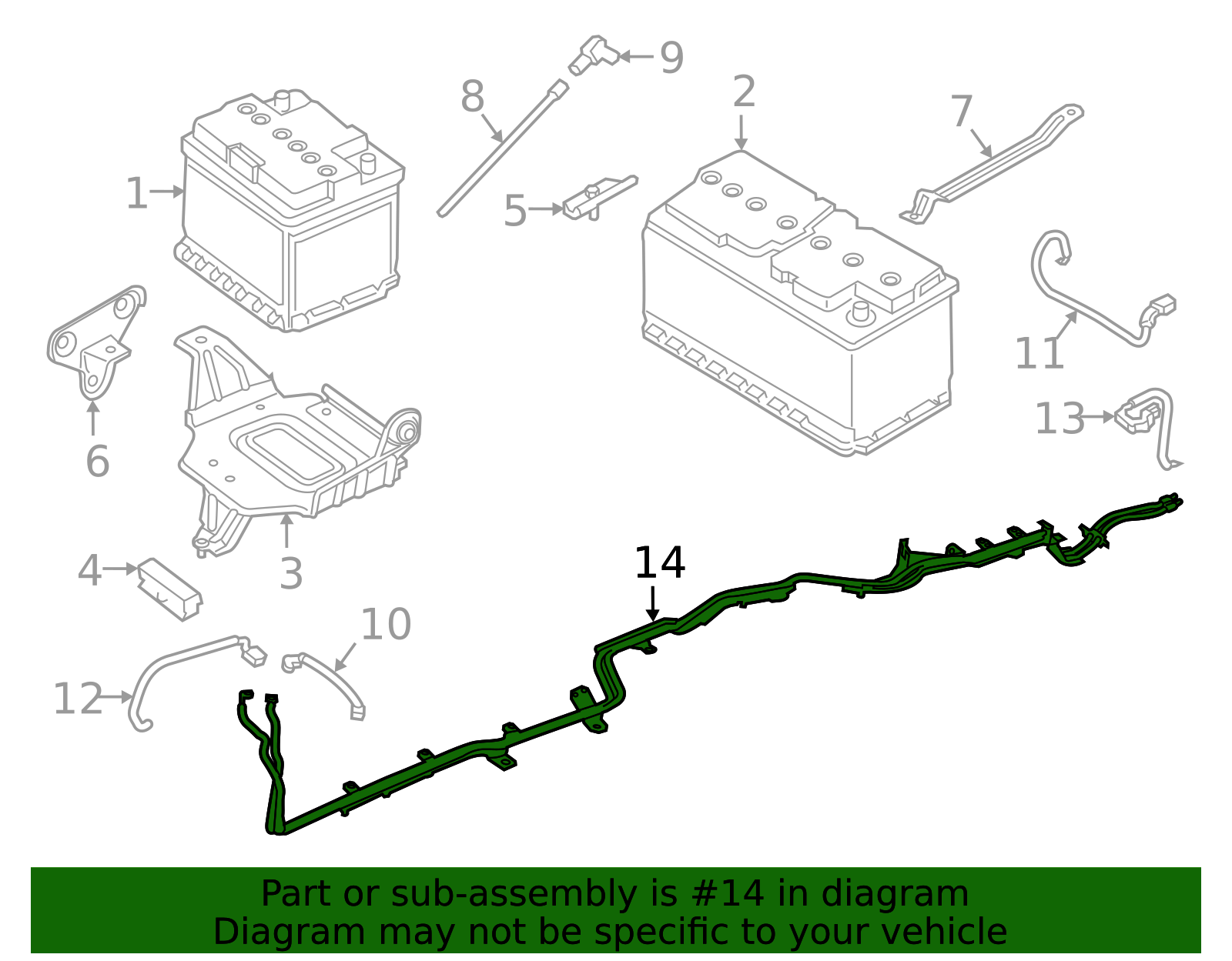 Genuine BMW 61-12-9-442-594 | Positive Cable | FREE Shipping on Most ...