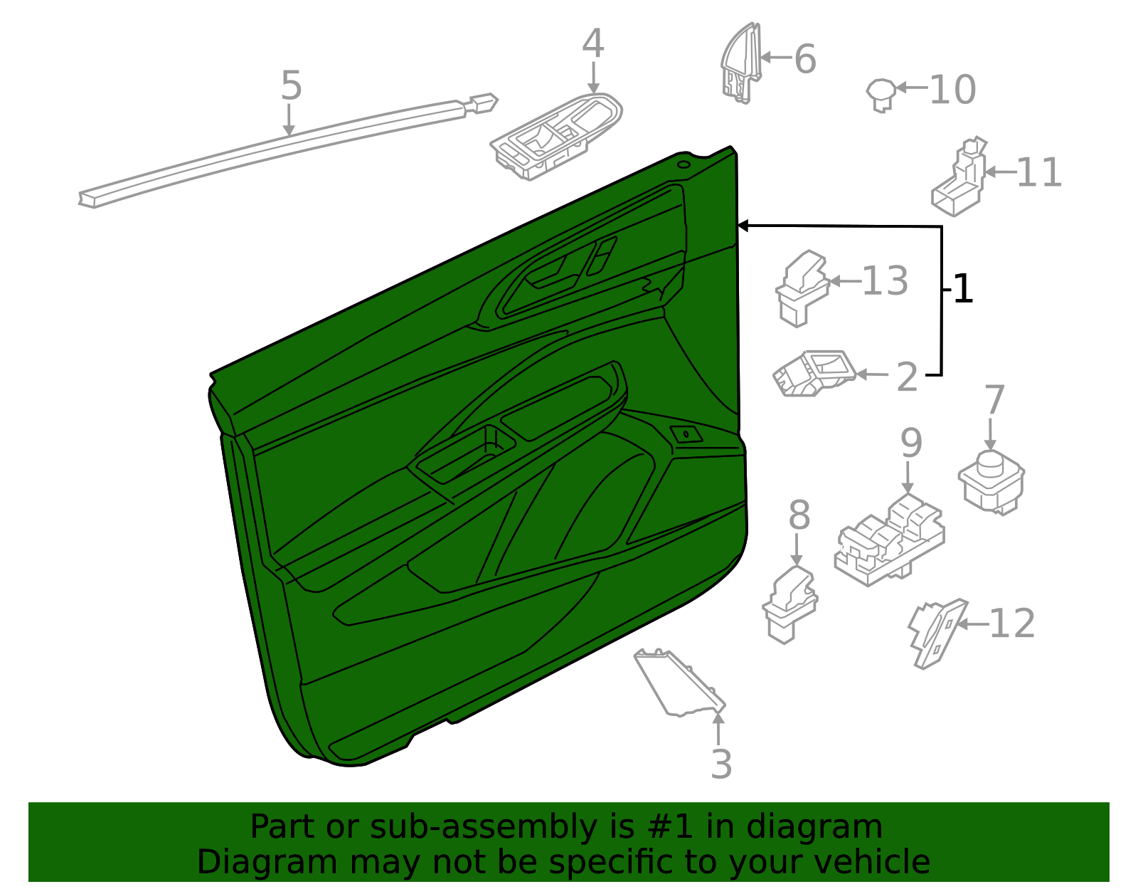 2GJ-867-012-F-AYF - High-Quality Door Trim Panel for 2022-2023 ...