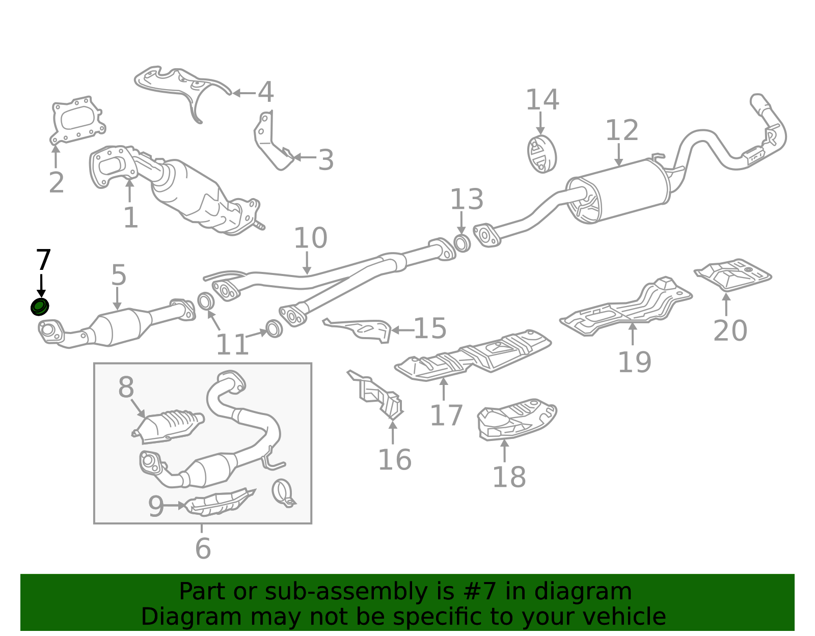 Genuine Official Toyota Gasket, Exhaust Pipe part# 90080-43036 for ...