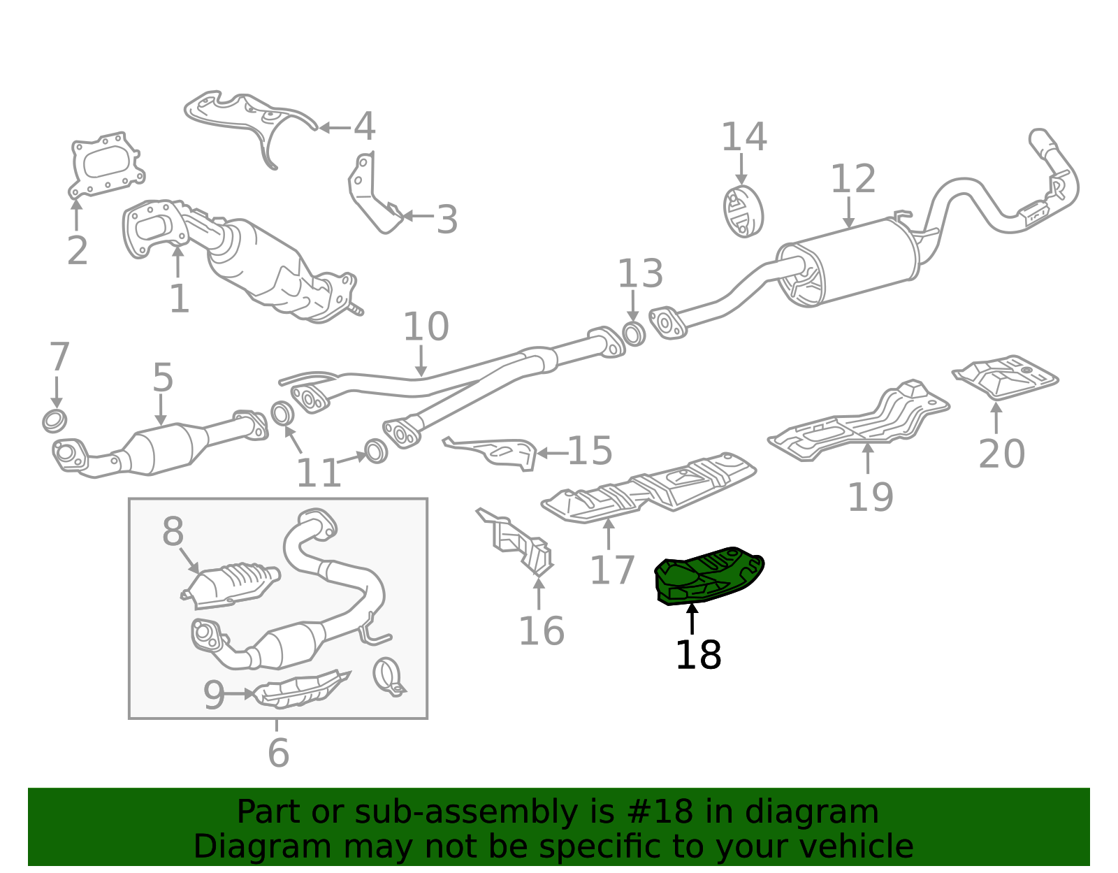 2005-2023 Toyota Tacoma Heat Shield 58152-04031 | Toyota Parts Center