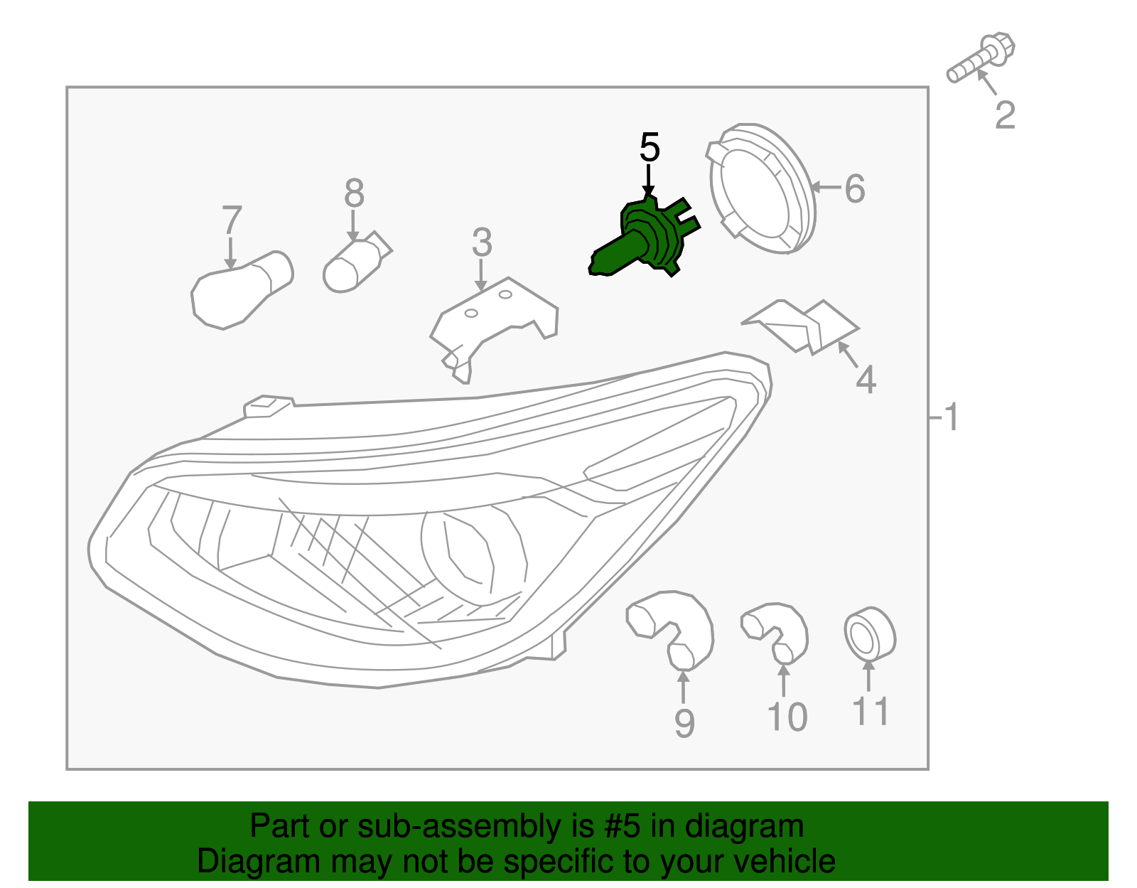 18647-60559 - Kia Headlamp Bulb 2014-2019 Kia | Performance Auto Parts