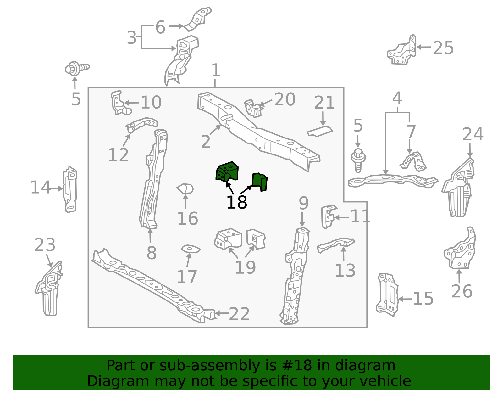 2010-2015 Toyota Support Bracket 52081-47030 | MotorMotor