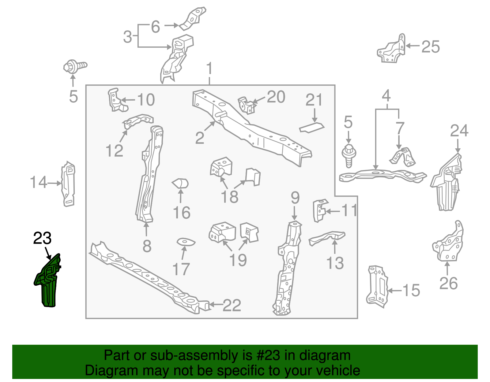 2012-2015 Toyota Side Seal 53293-47040 | Toyota Parts Center