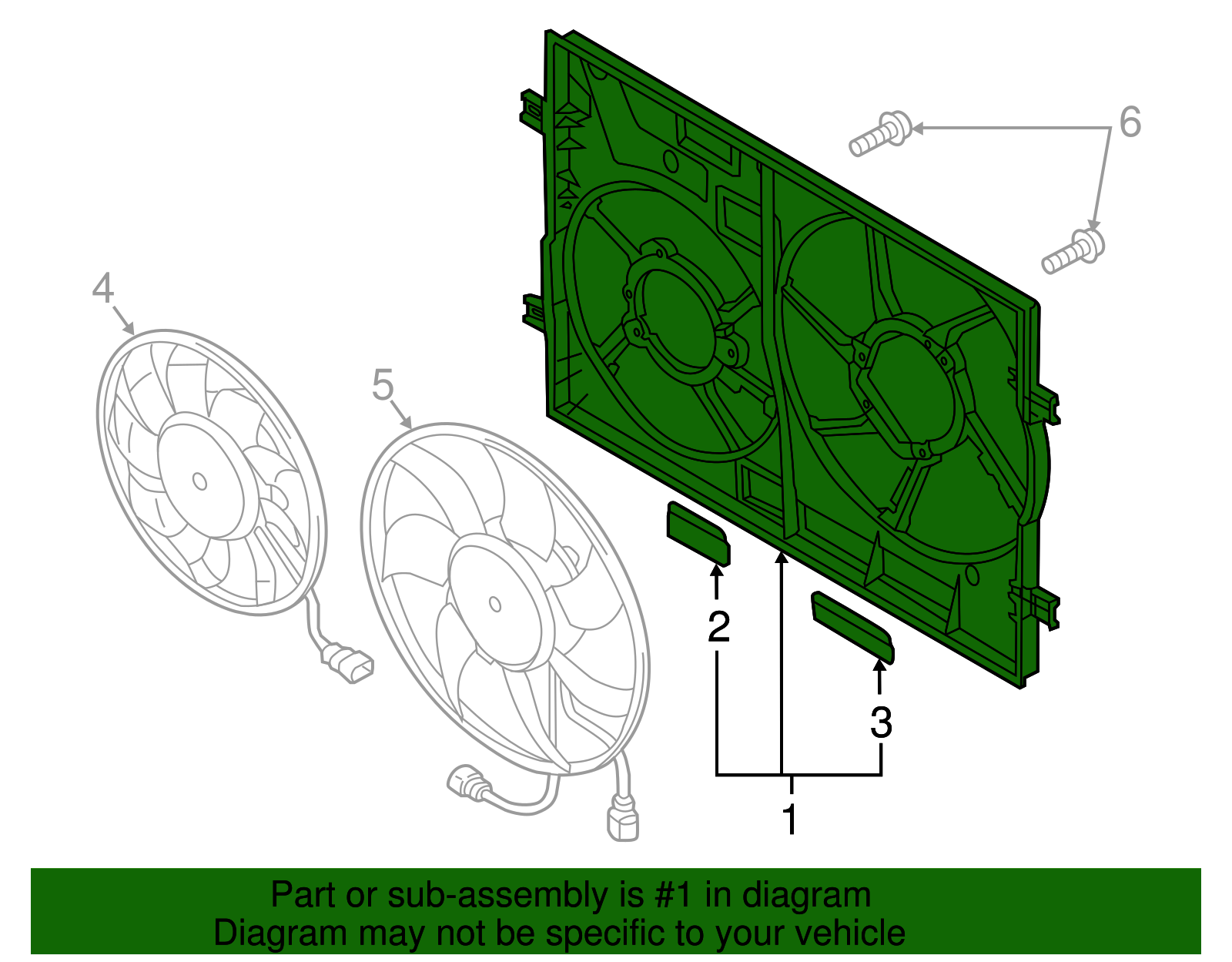 2015-2024 Volkswagen Golf R Fan Shroud 5WA-121-205-B | OEM Parts Online
