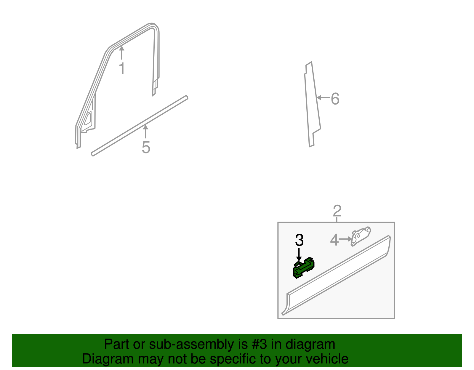 2003-2012 Land Rover Range Rover Lower Molding Clip DYC000122 | OEM ...