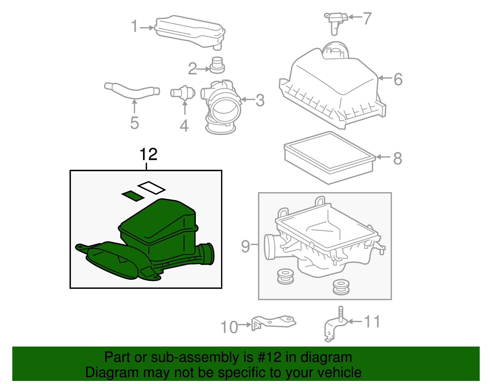 2012-2018 Toyota Engine Air Intake Hose 17750-0V041 | Toyota Parts Center