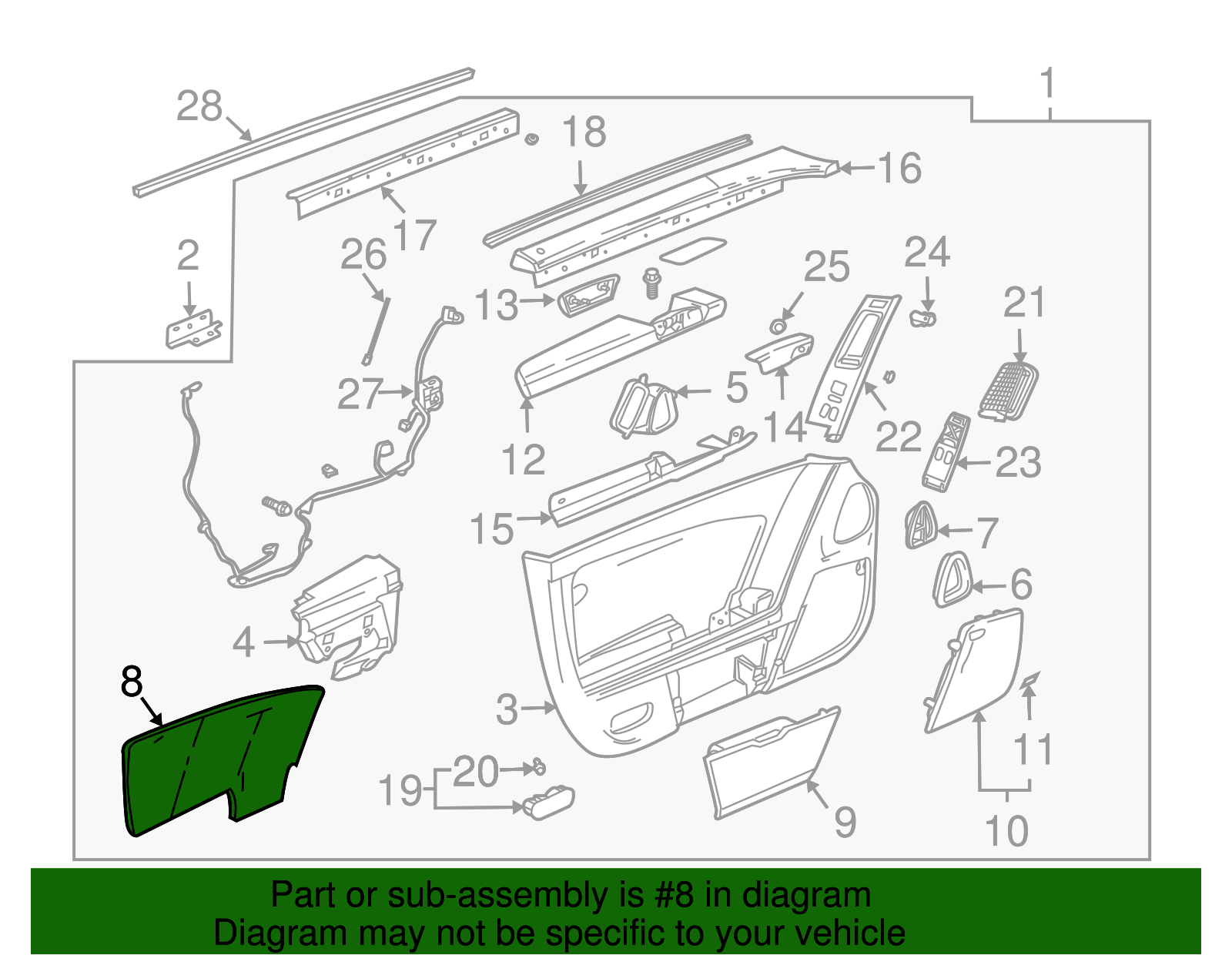 2007-2009 Cadillac XLR Insert Panel 15259841 | Capital Chevy Parts