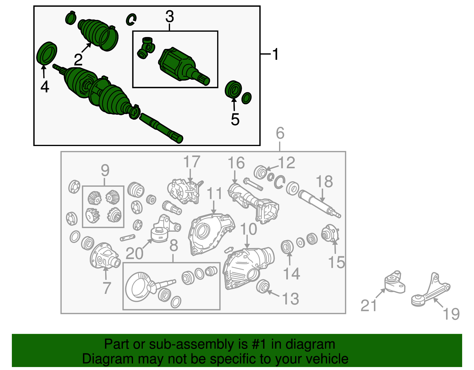2007-2022 Toyota CV Axle (Left, Right, Front) 43430-0C040 | OEM Parts ...