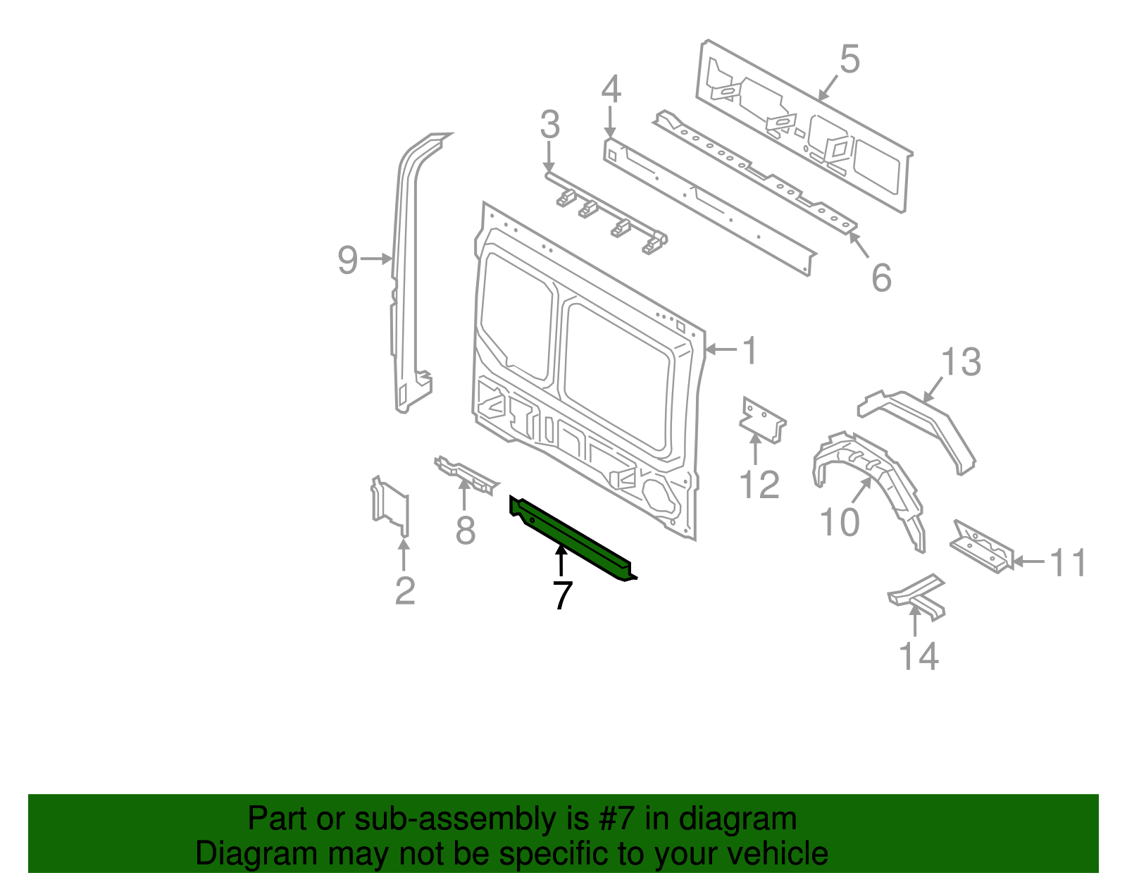 BK3Z-6128408-E - Center Reinforced 2015-2025 Ford | Big 3 Auto Parts