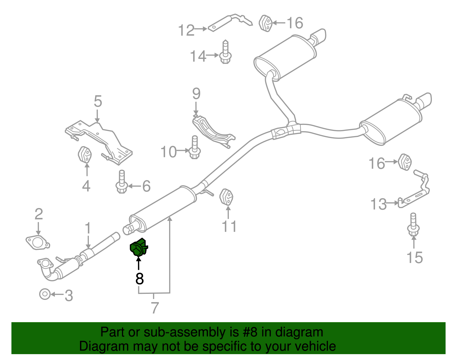 2013-2019 Ford OEM NEW 2011-2017 Ford Edge Explorer Taurus MKX Muffler ...
