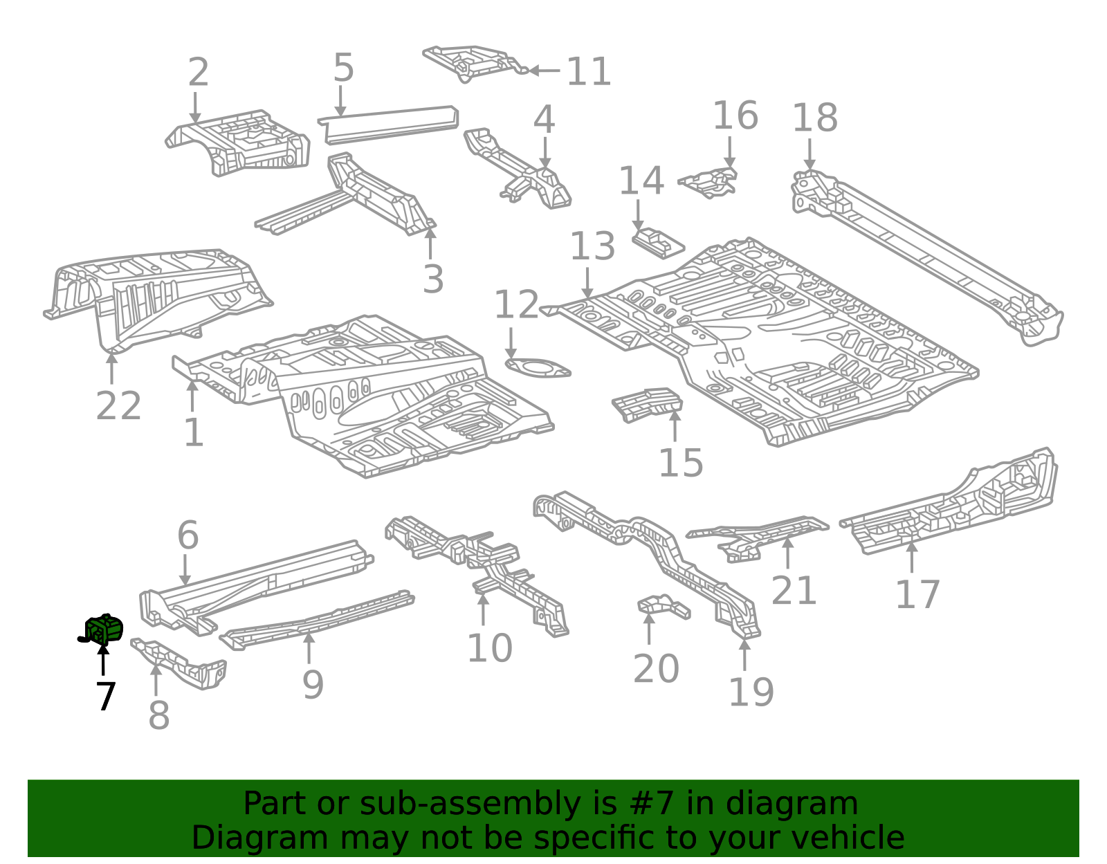 52025-0C020 - High-Quality Floor Pan Reinforcement Bracket for 2022 ...