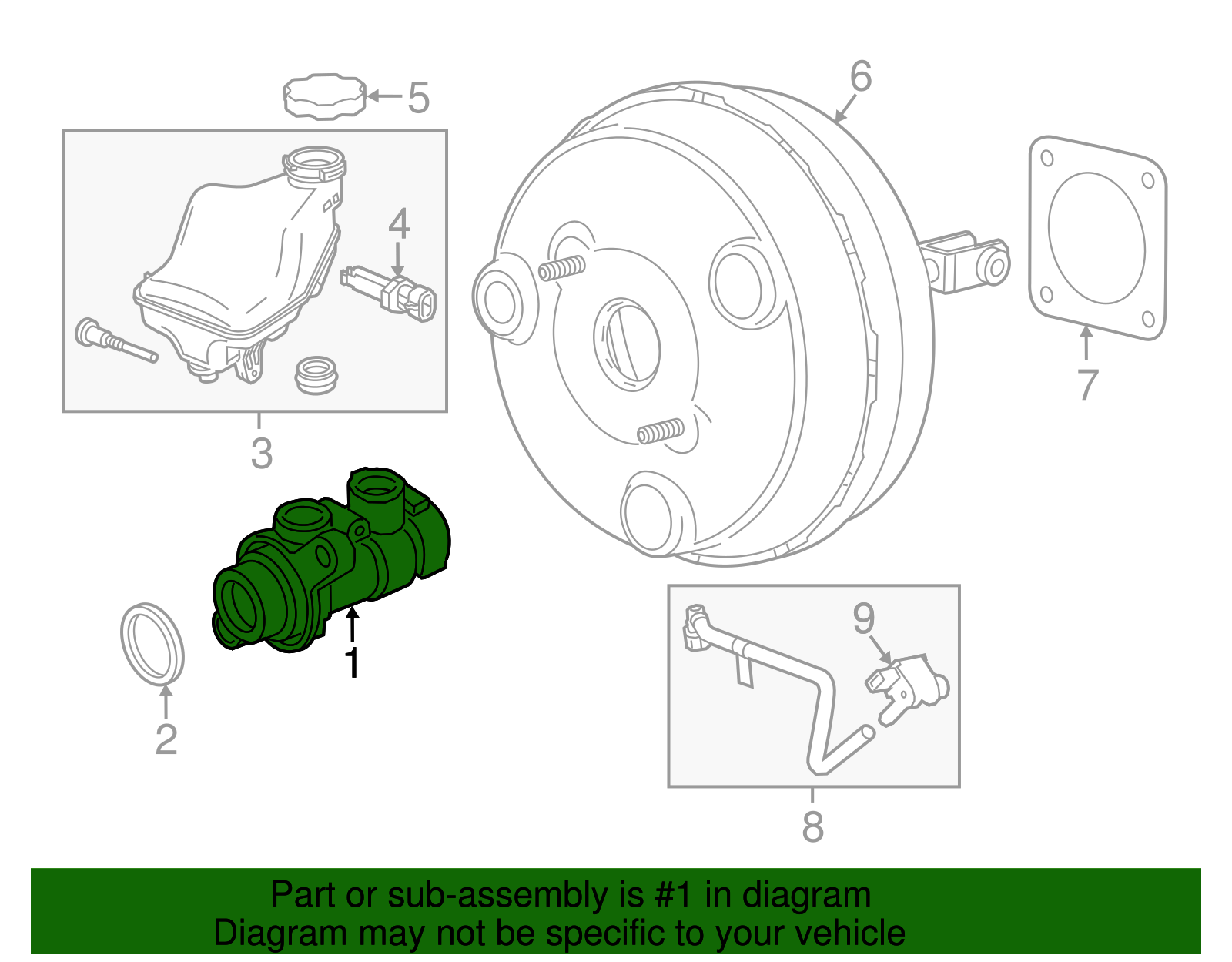 2021-2022 GM Brake Master Cylinder Kit 84764333 | GM Parts Center