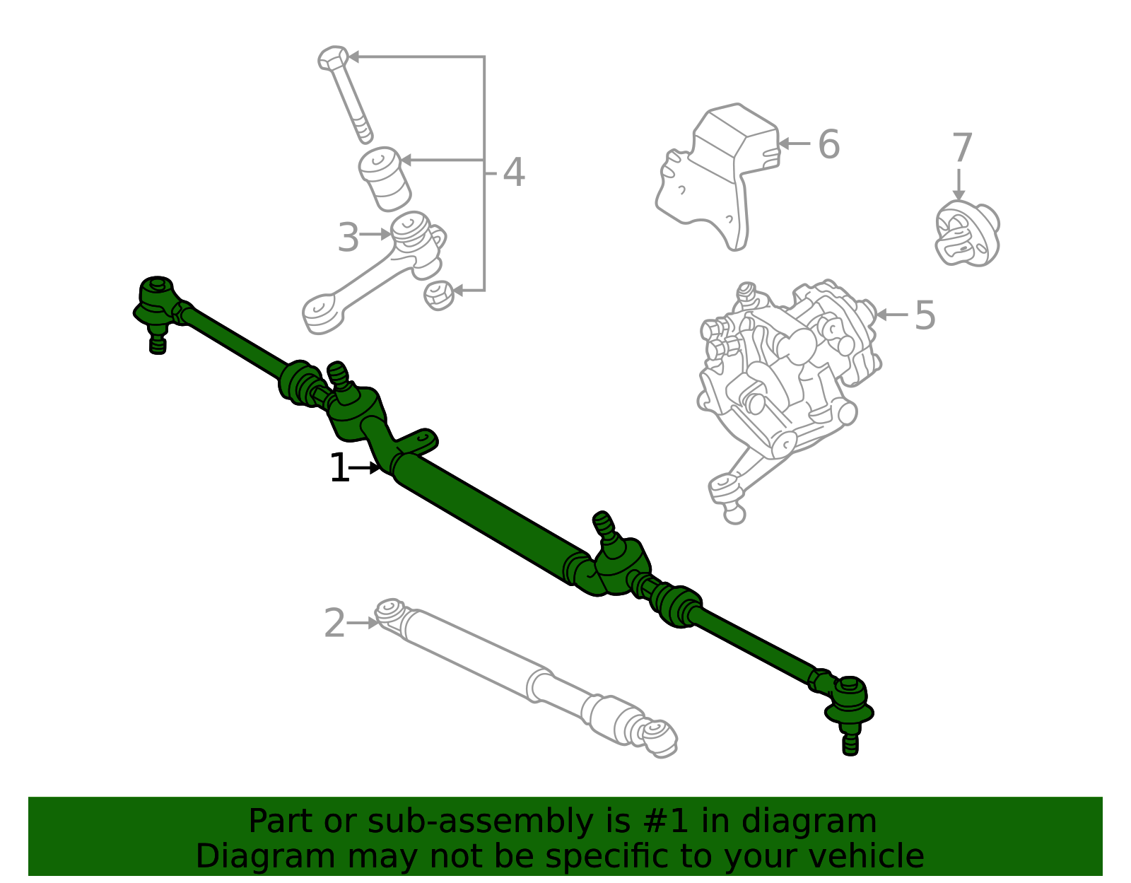 1704630015 - Mercedes-Benz Center Link 1998-2000 Mercedes-Benz SLK 230 ...