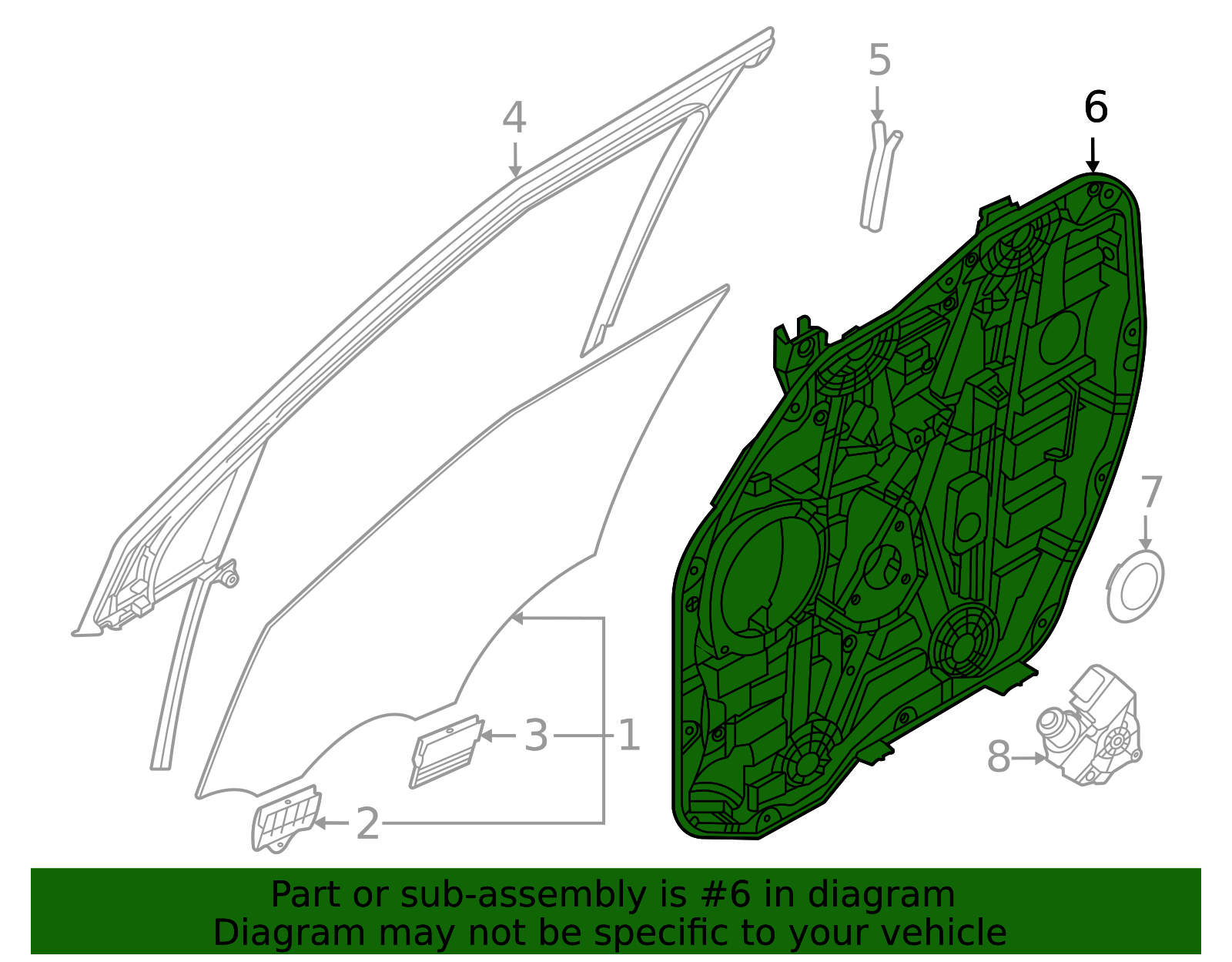82481-R0010 - Window Regulator 2022-2026 Kia Carnival | Kia.Parts Store