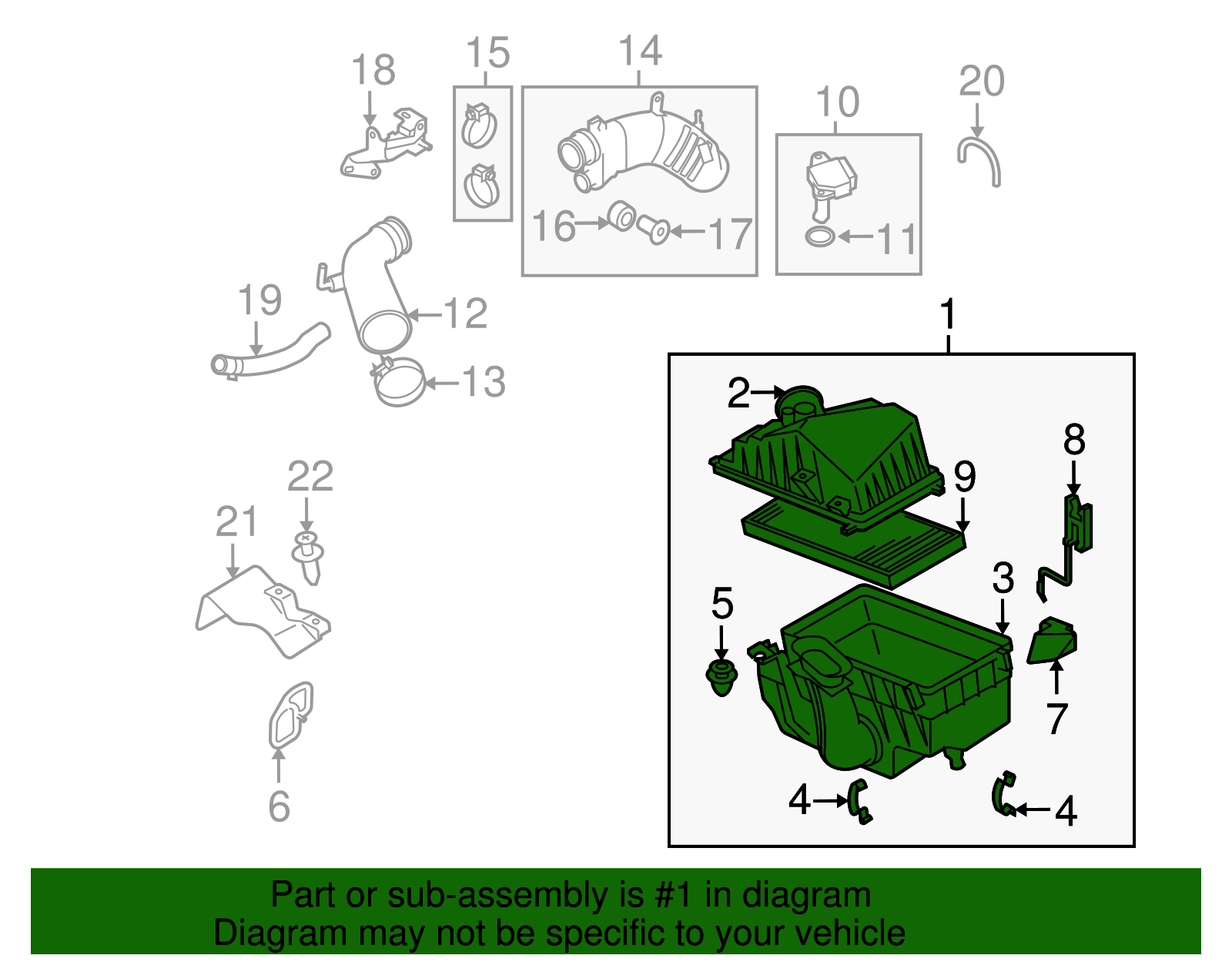 2007-2009 Mazda 3 Air Cleaner Assembly L33X-13-320C | Mazda Parts Deals