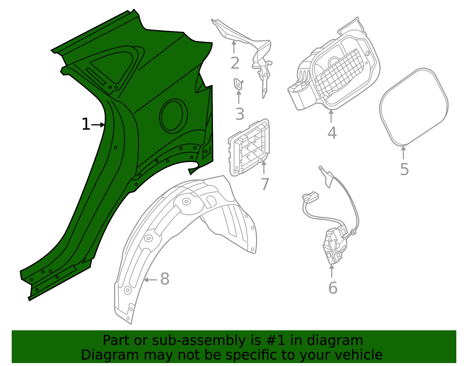 2022-2025 Hyundai Tucson Quarter Panel 71503-N9C00 | OEM Parts Online