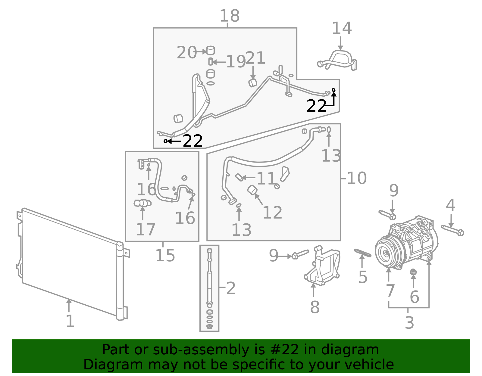 2002-2025 GM (Replaces 24436644) Air Conditioning System Seal (O-Ring ...