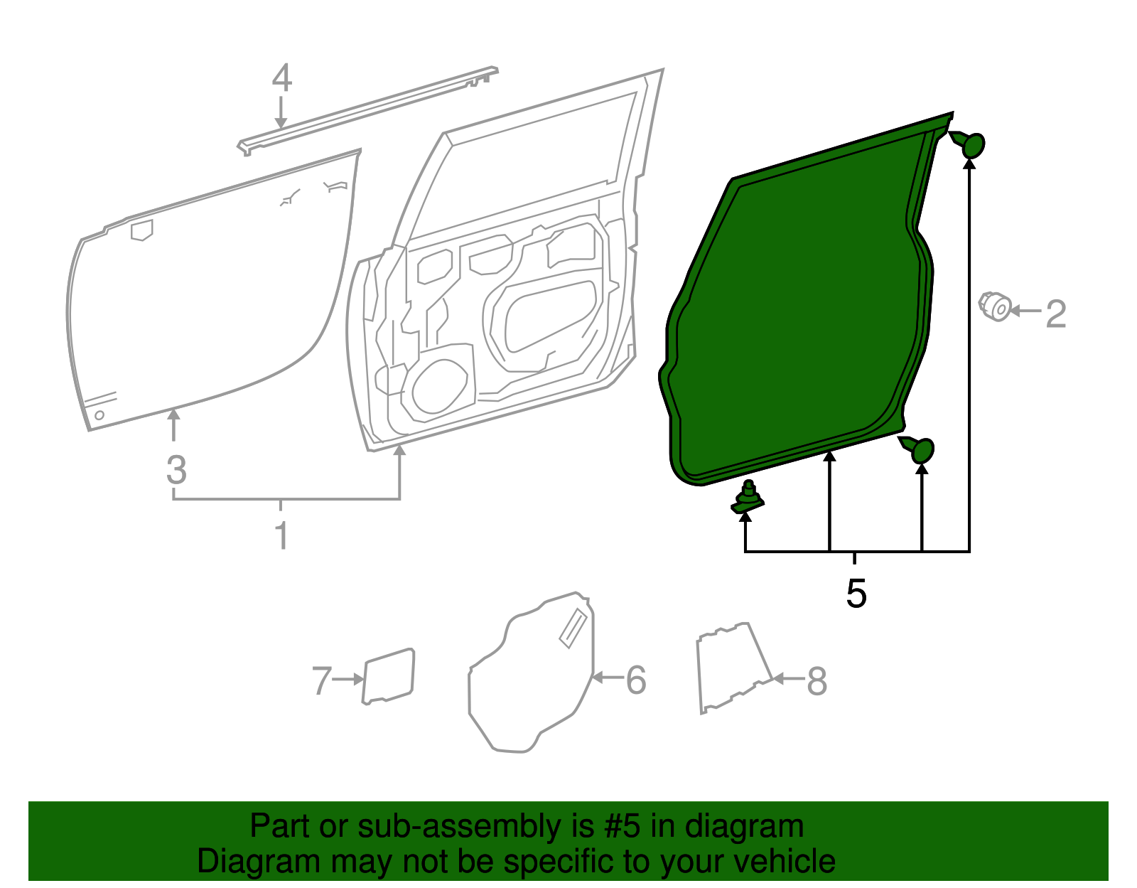 67862-35092 - 2007-2014 Toyota FJ Cruiser - Door Seal (Left, Front ...